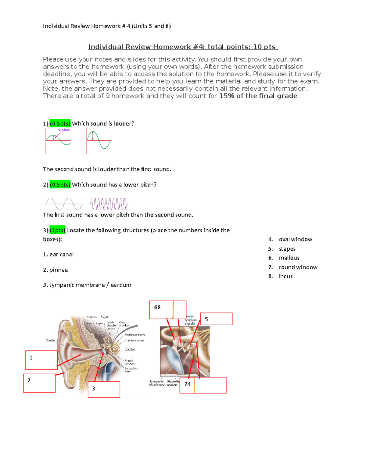 Individual Review Homework #4 for students - Individual Review Homework ...