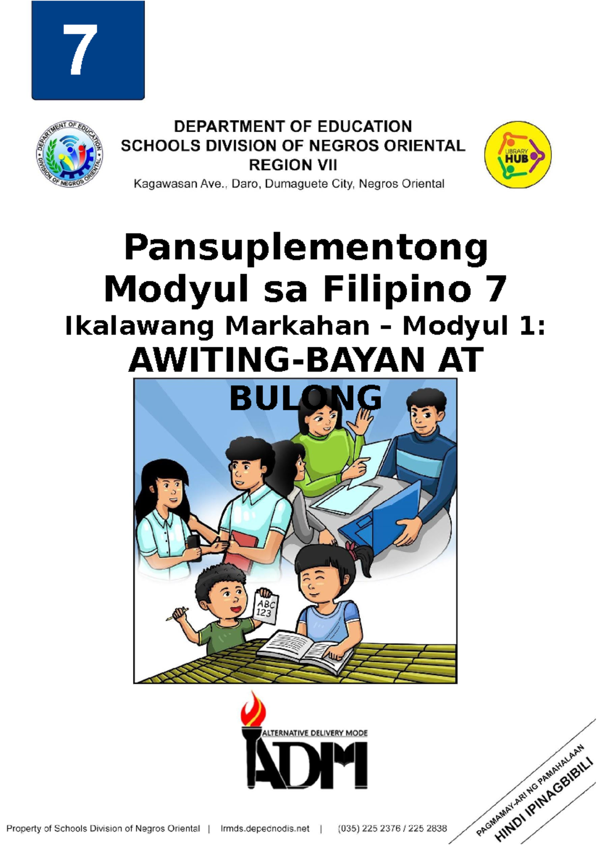 Grade-7-2nd-Quarter-Week-1 Layout - 7 Pansuplementong Modyul sa ...