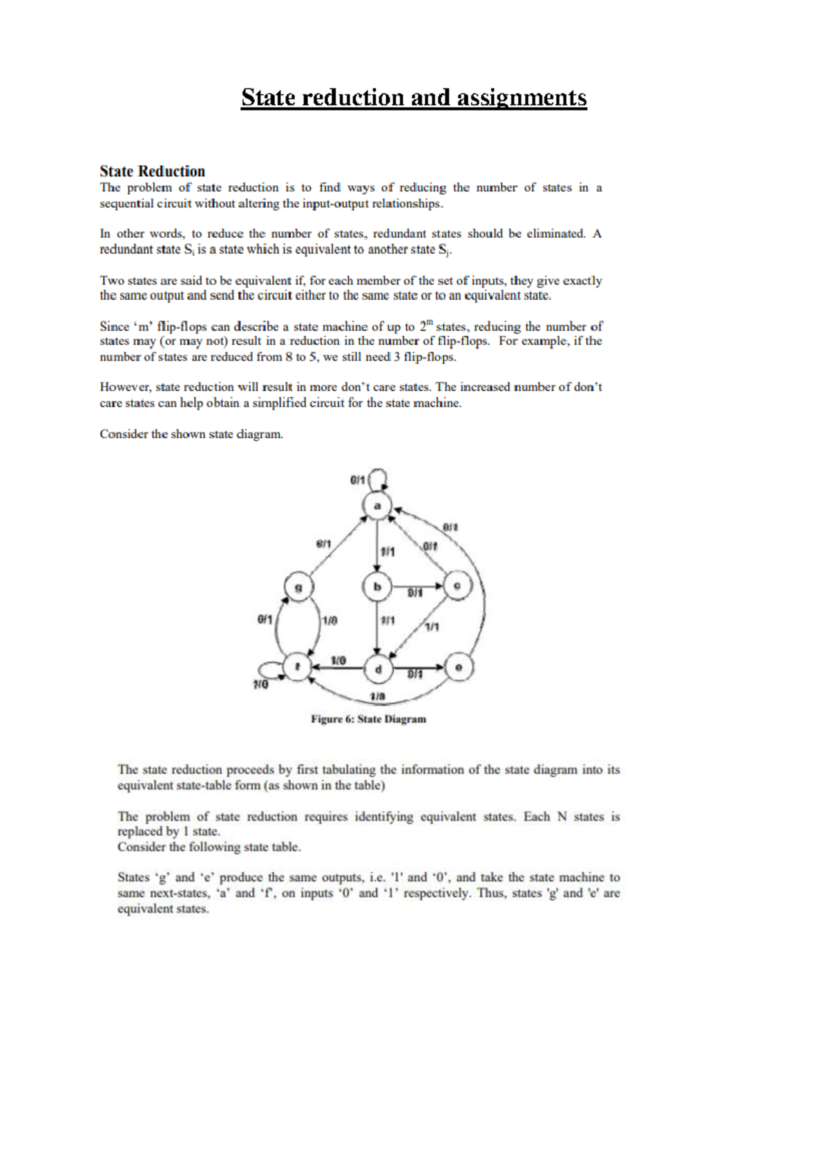 DE U4 P2 - Digital Electronics Notes Unit 4 Notes - State reduction and ...
