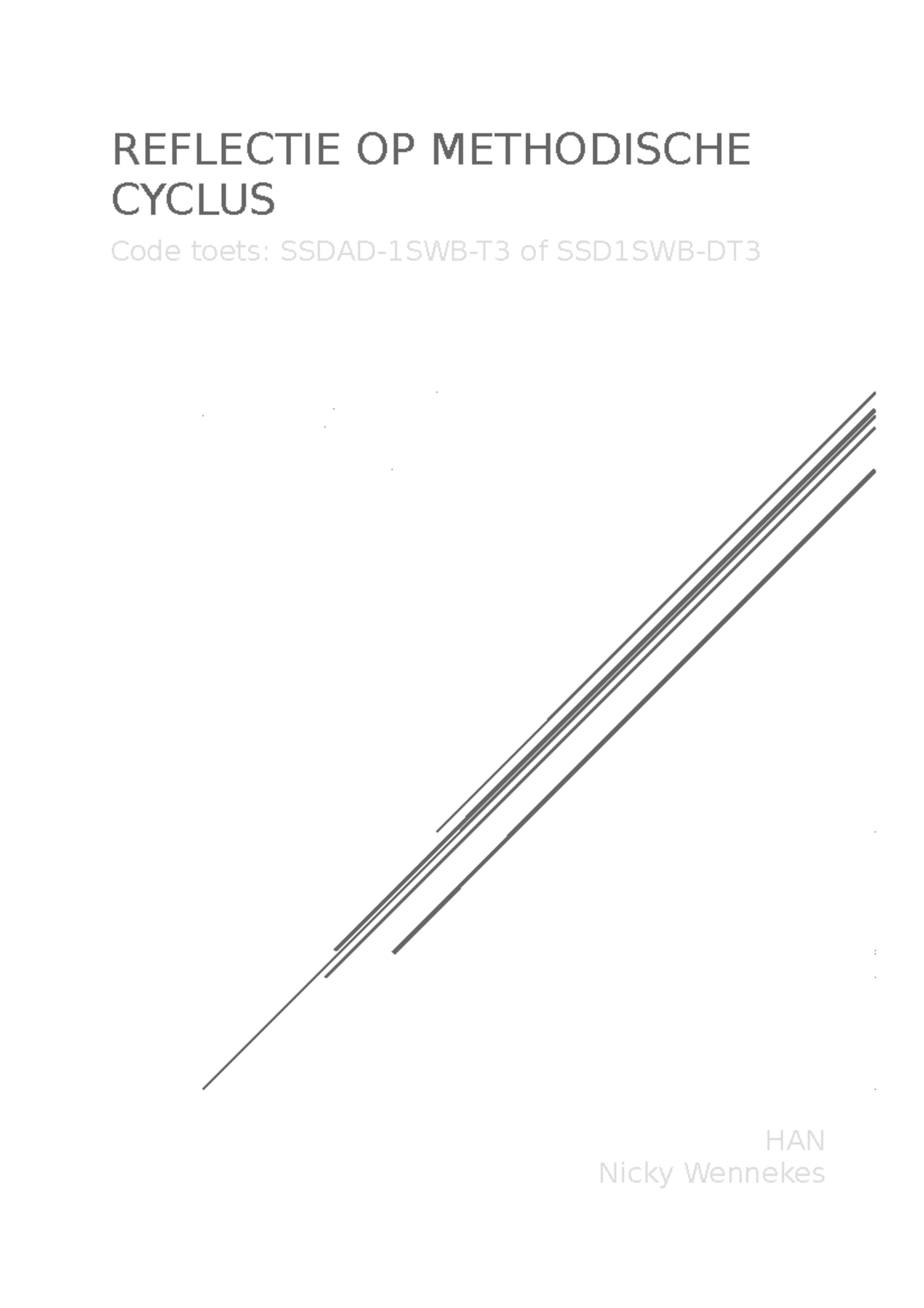 F - Reflectie op methodische cyclus (April 23) nagekeken - REFLECTIE OP ...