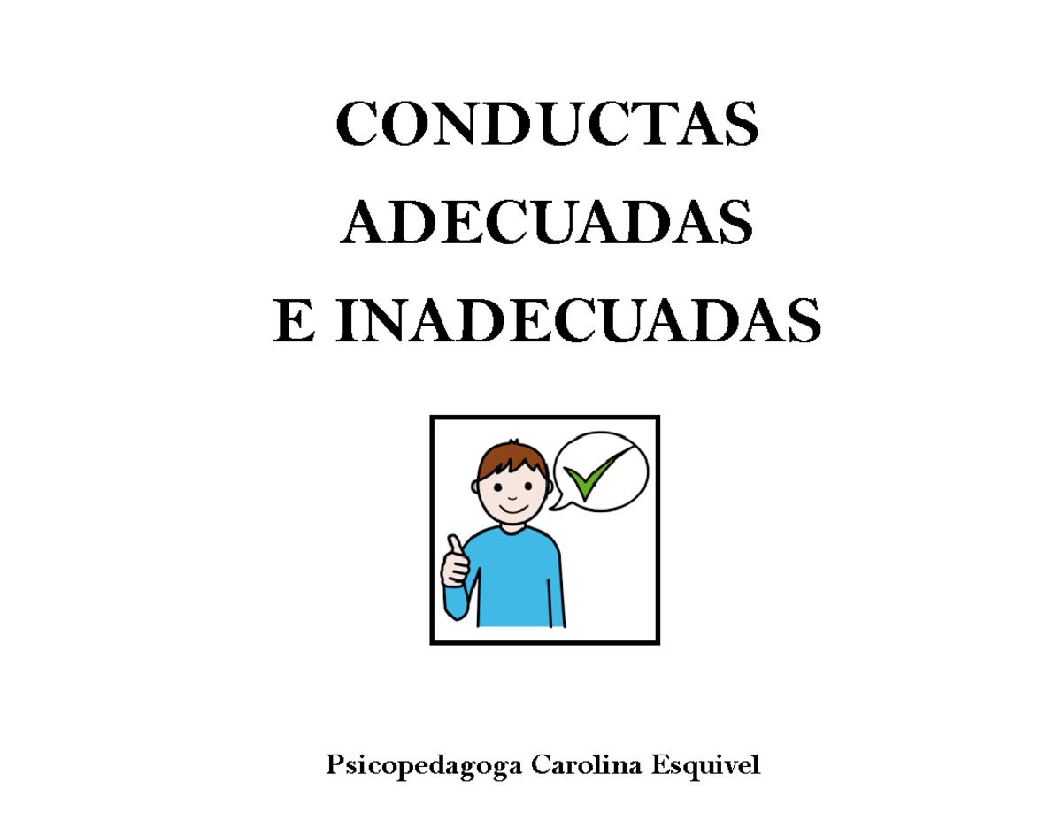 Adecuadas E Inadecuadas - Psicopedagogía clinica - CONDUCTAS ADECUADAS ...