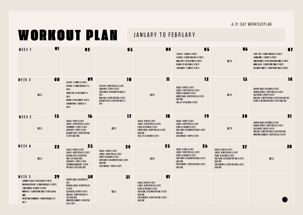 Pathfit Workout PLAN - Squats: 12 reps x 3 sets Lunges: 10 reps per leg ...