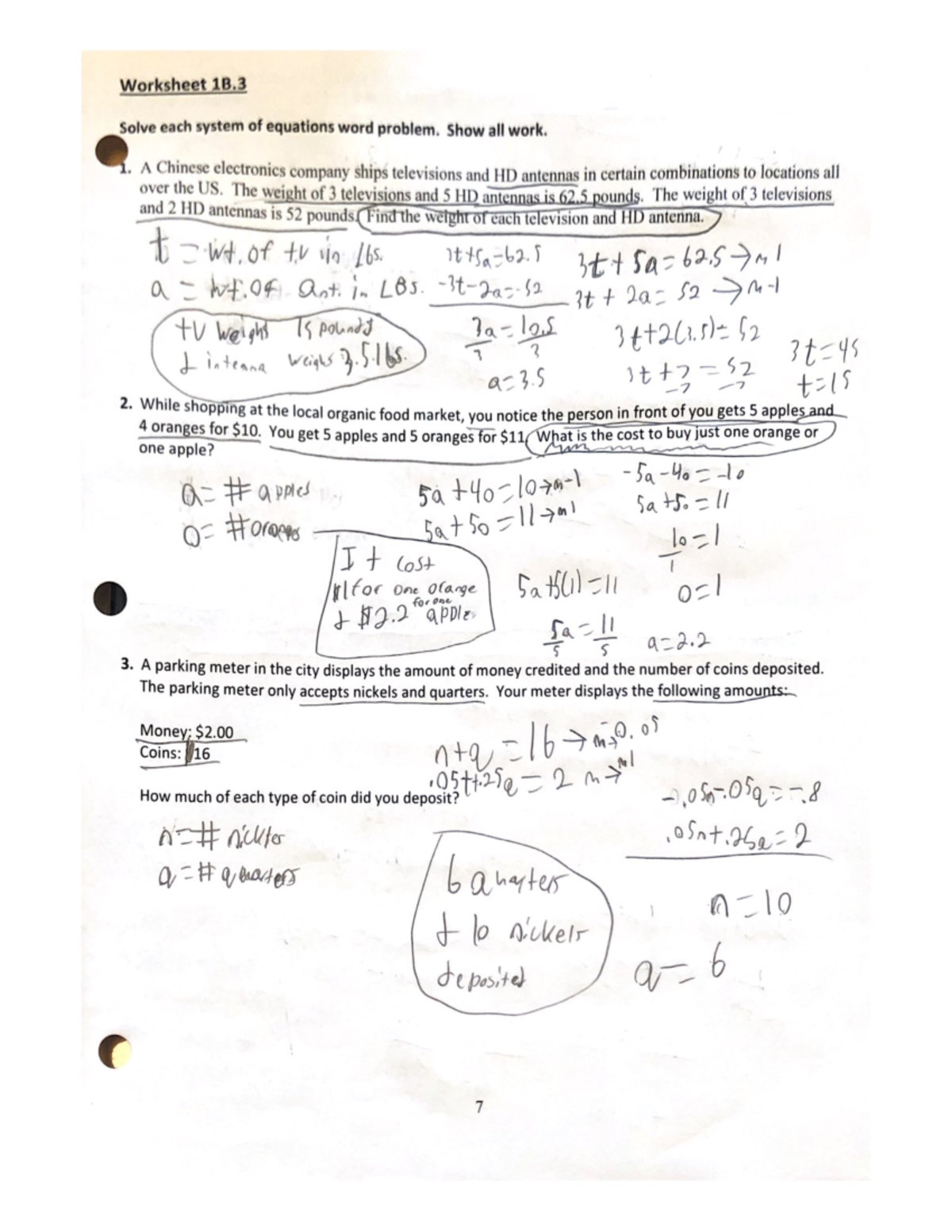 Worksheet 1B - Math 1b - Studocu