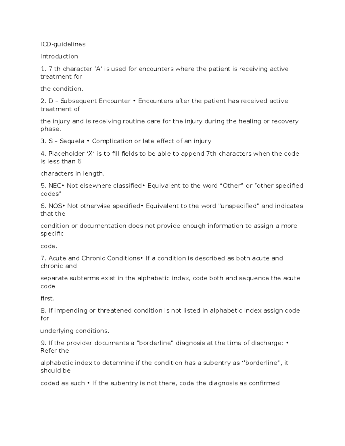 ICD-guidelines - ICD-guidelines Introduction 7 th character ‘A’ is used ...