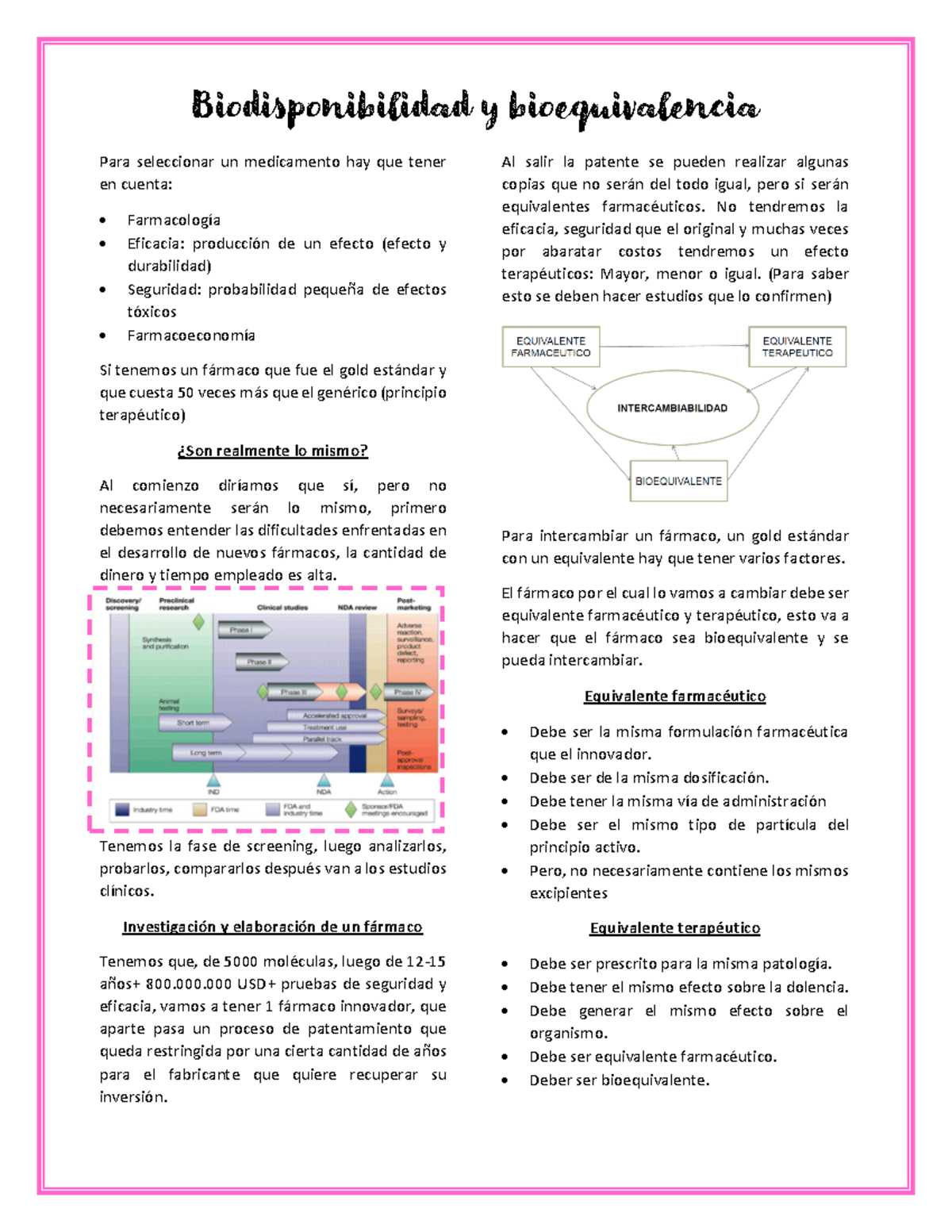 Biodisponibilidad y Bioequivalencia (TCP) - Biodisponibilidad y bioequivalencia Para seleccionar ...