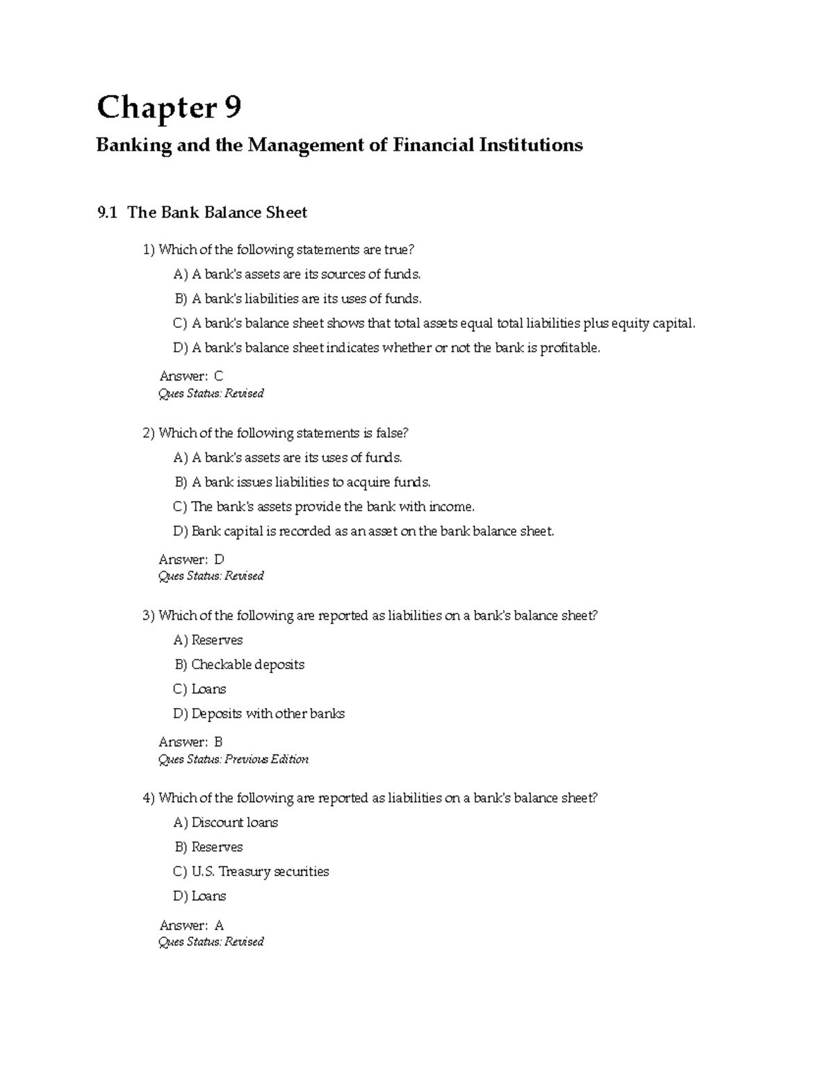Lttctt ex9 - homework chapter 9 course: banking money and finance ...