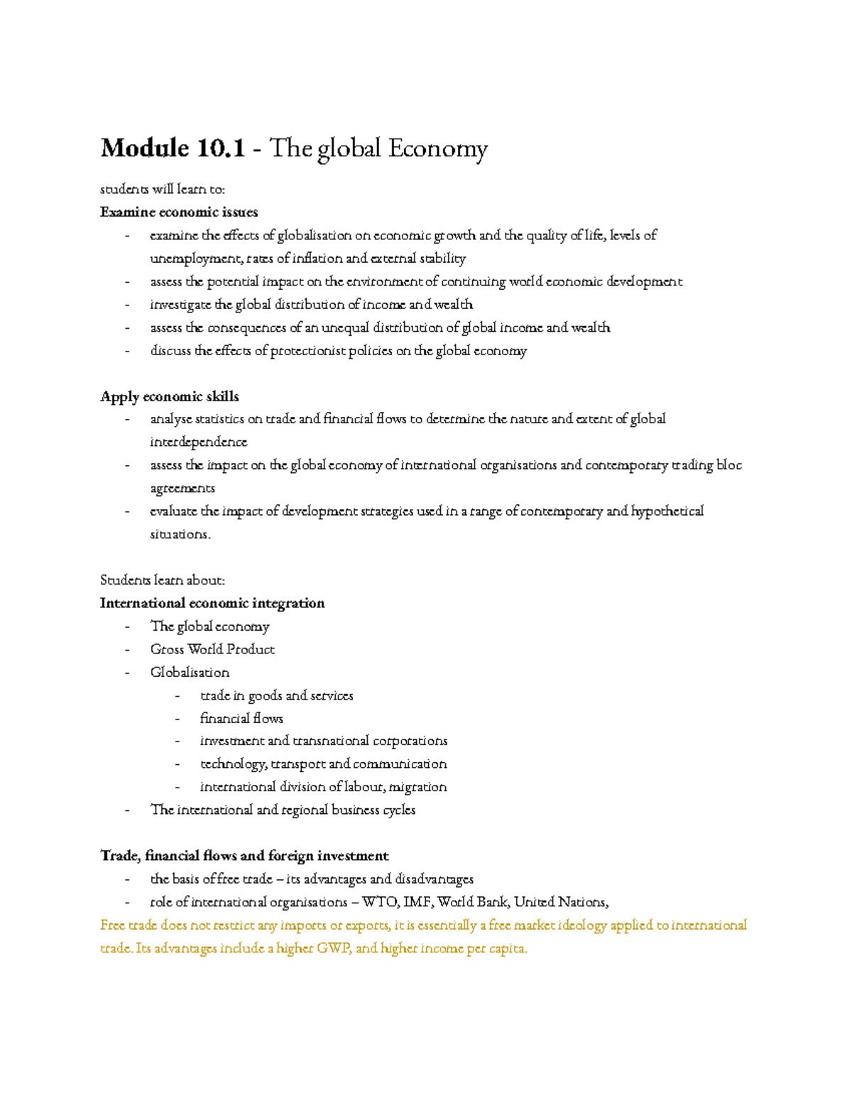 HSC Economics Syllabus - Studocu