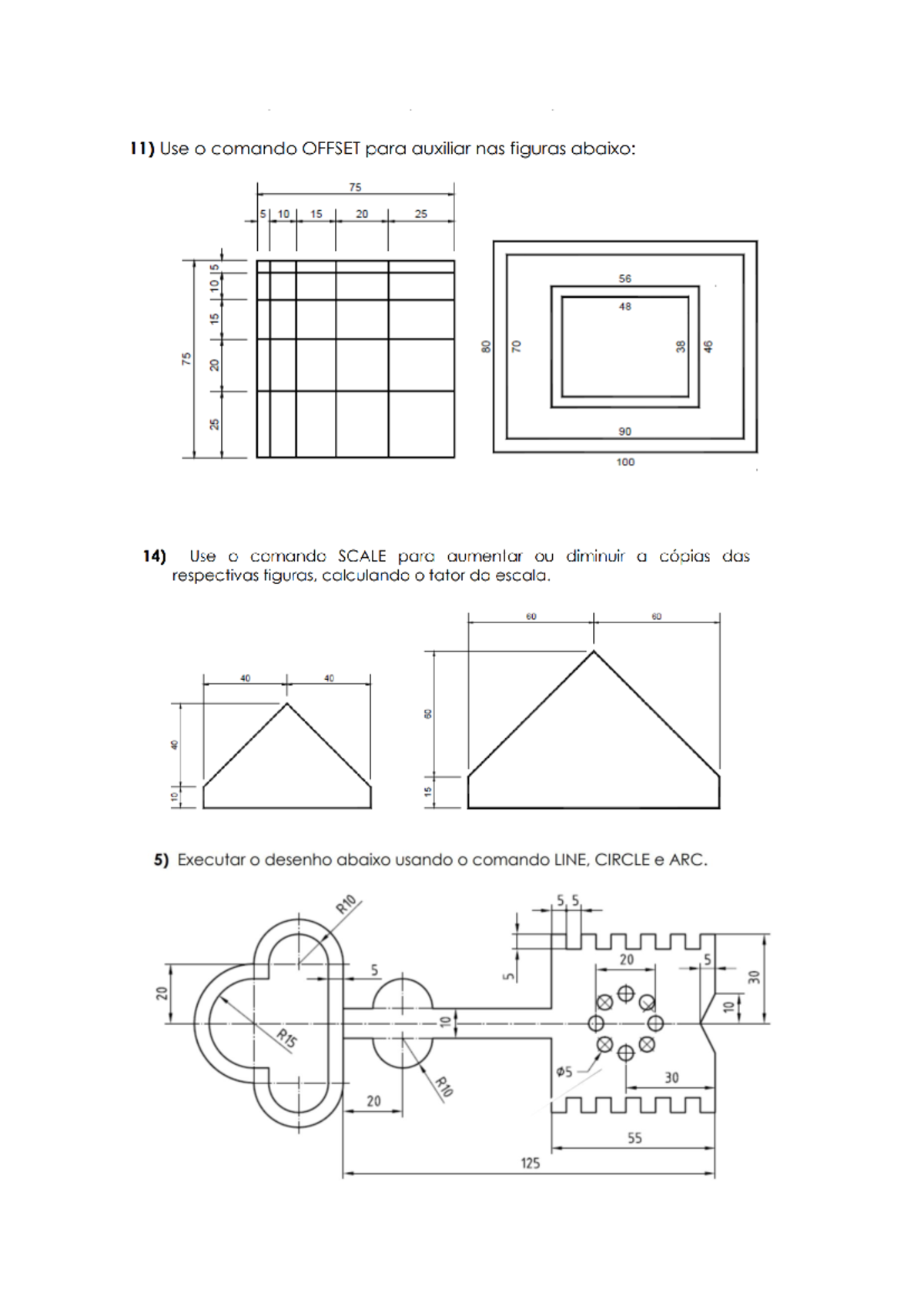Exercicio de Autocad para profissionais que esta começando compreender ...