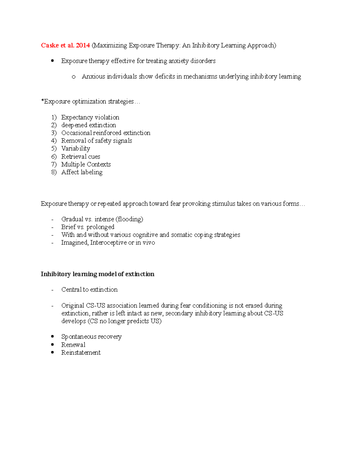 Article summaries 0000 - Caske et al. 2014 (Maximizing Exposure Therapy ...