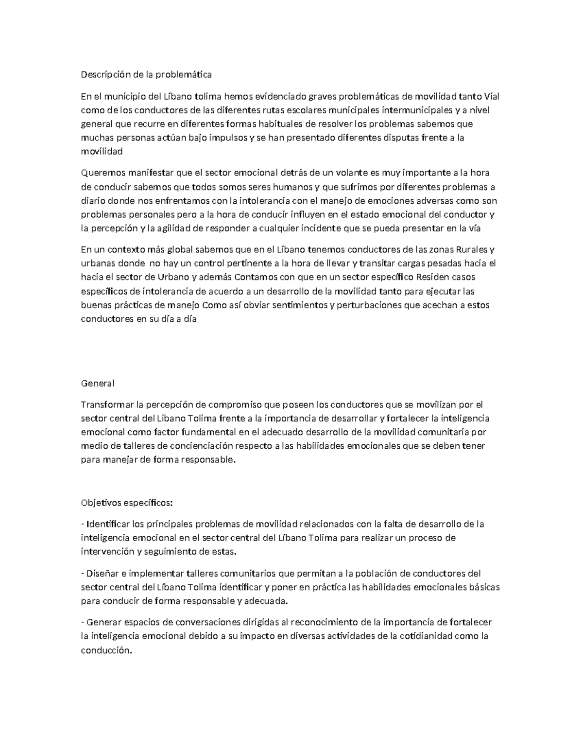 Descripción de la problemática tarea 2 - Descripción de la problemática ...