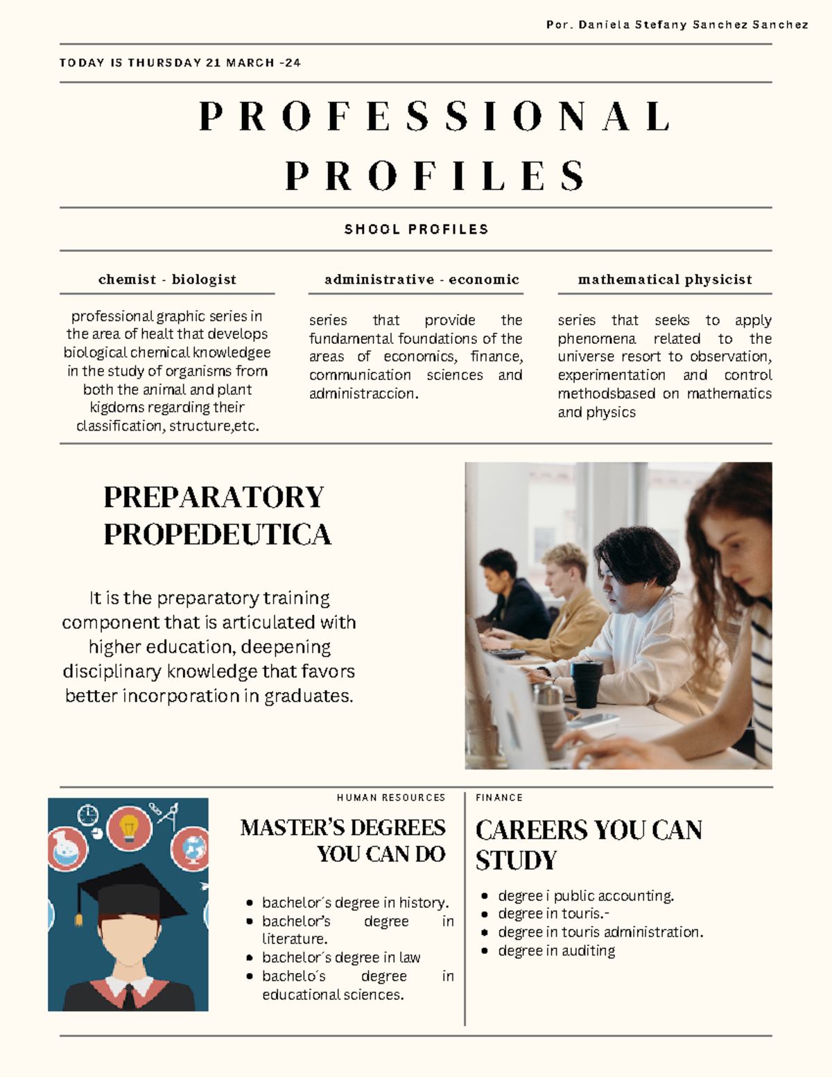 Professional Profiles - H U M A N R E S O U R C E S PREPARATORY ...