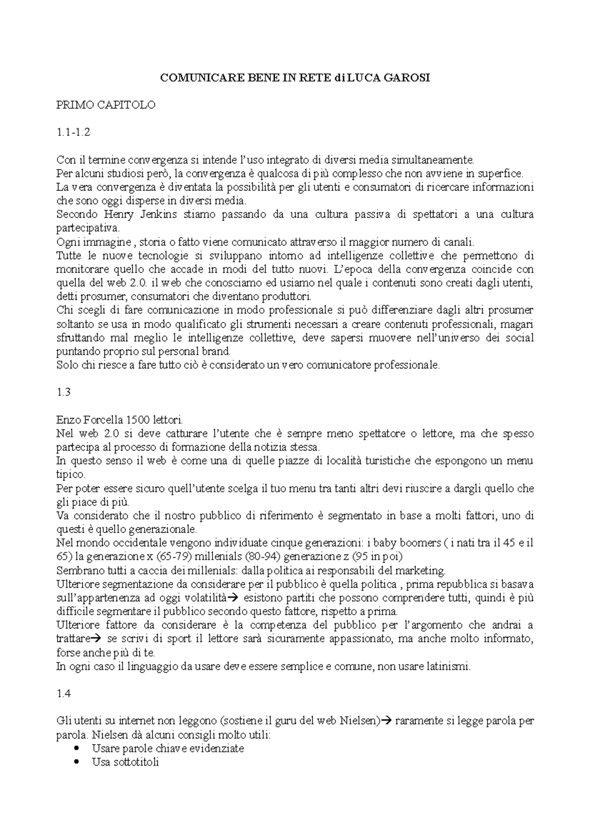 Comunicare bene in rete - COMUNICARE BENE IN RETE di LUCA GAROSI PRIMO ...