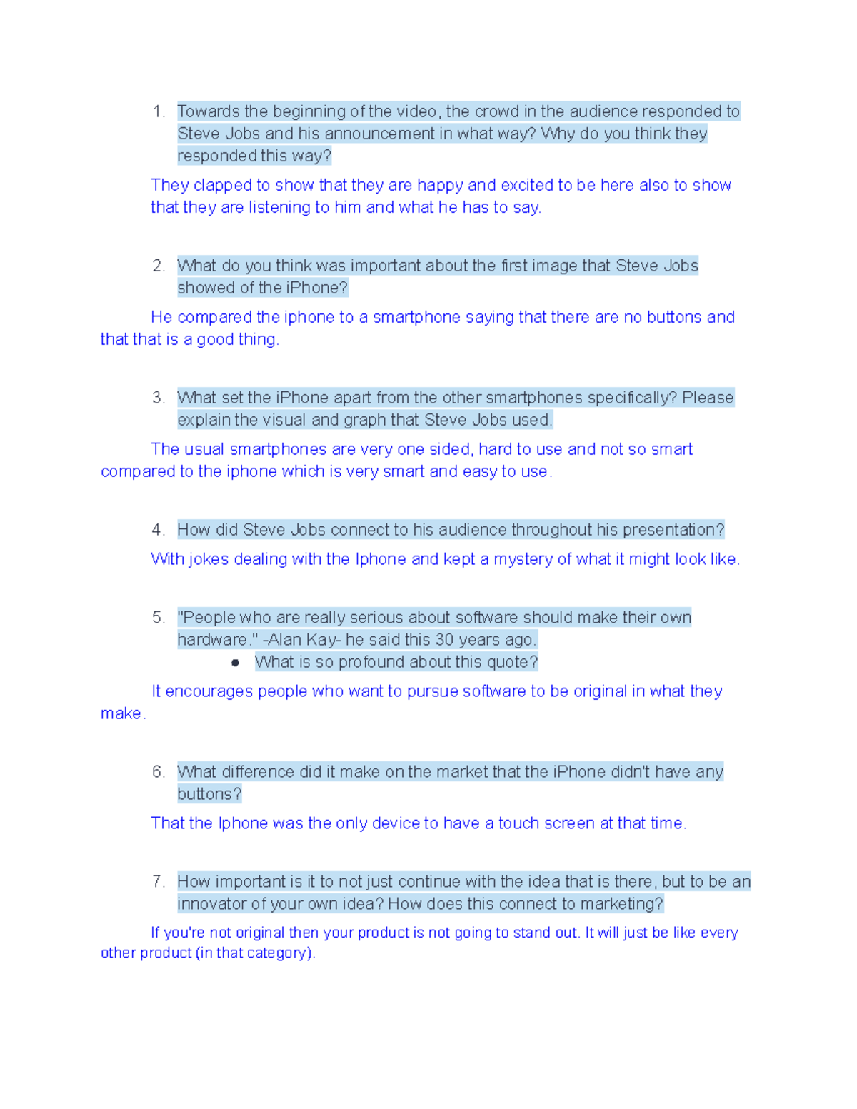 Questions - boo womp - 1. Towards the beginning of the video, the crowd ...