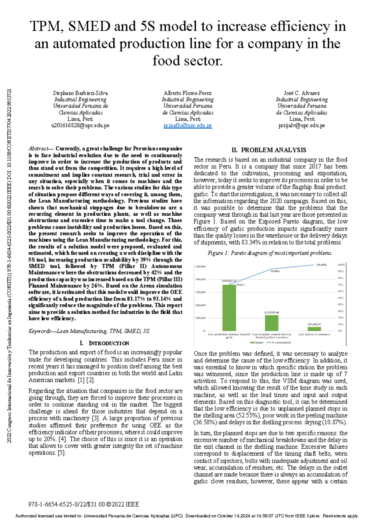 TPM SMED and 5S model to increase efficiency in an automated production ...