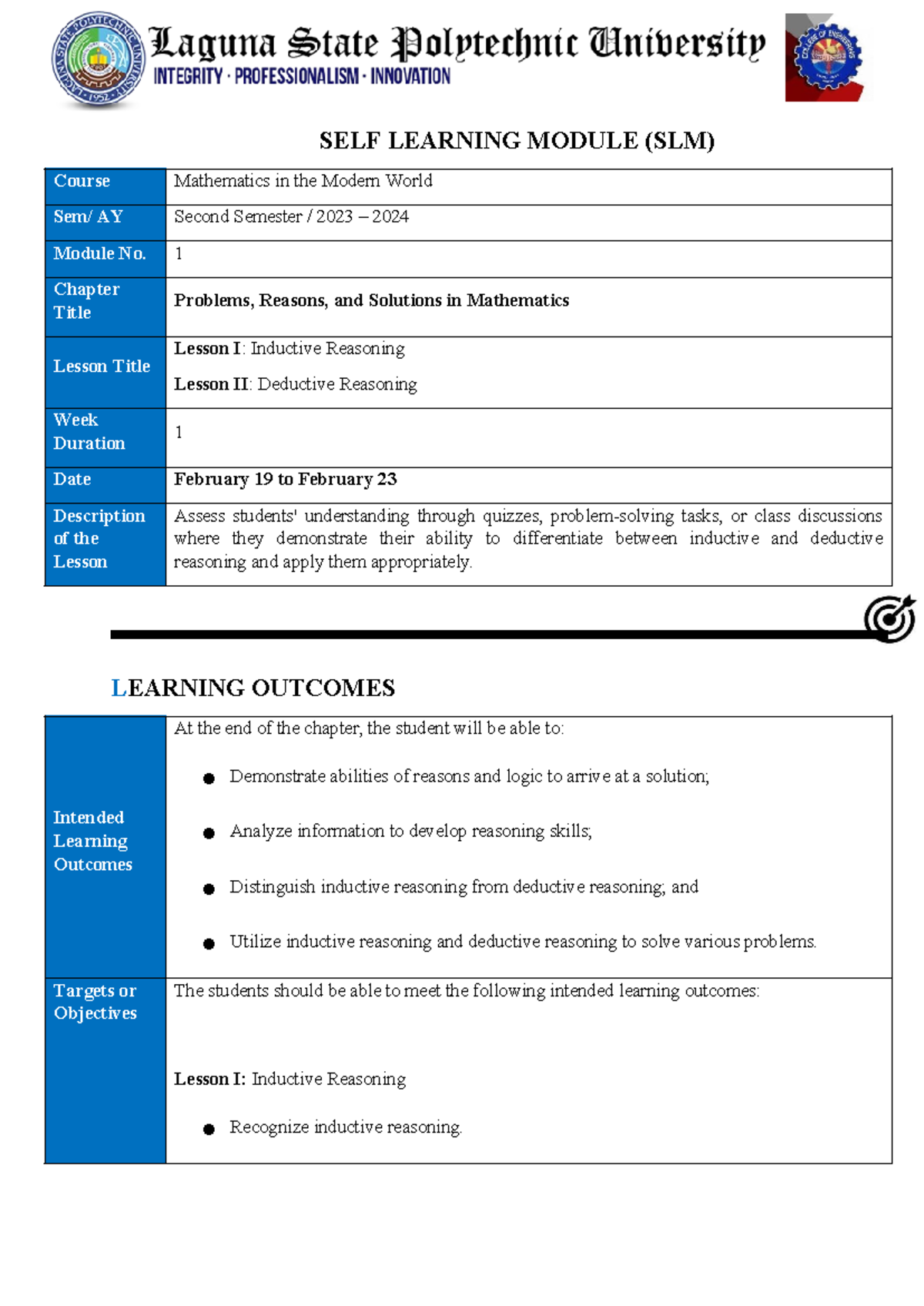 Chapter-3-SLM - Chapter-3-SLM - SELF LEARNING MODULE (SLM) Course ...