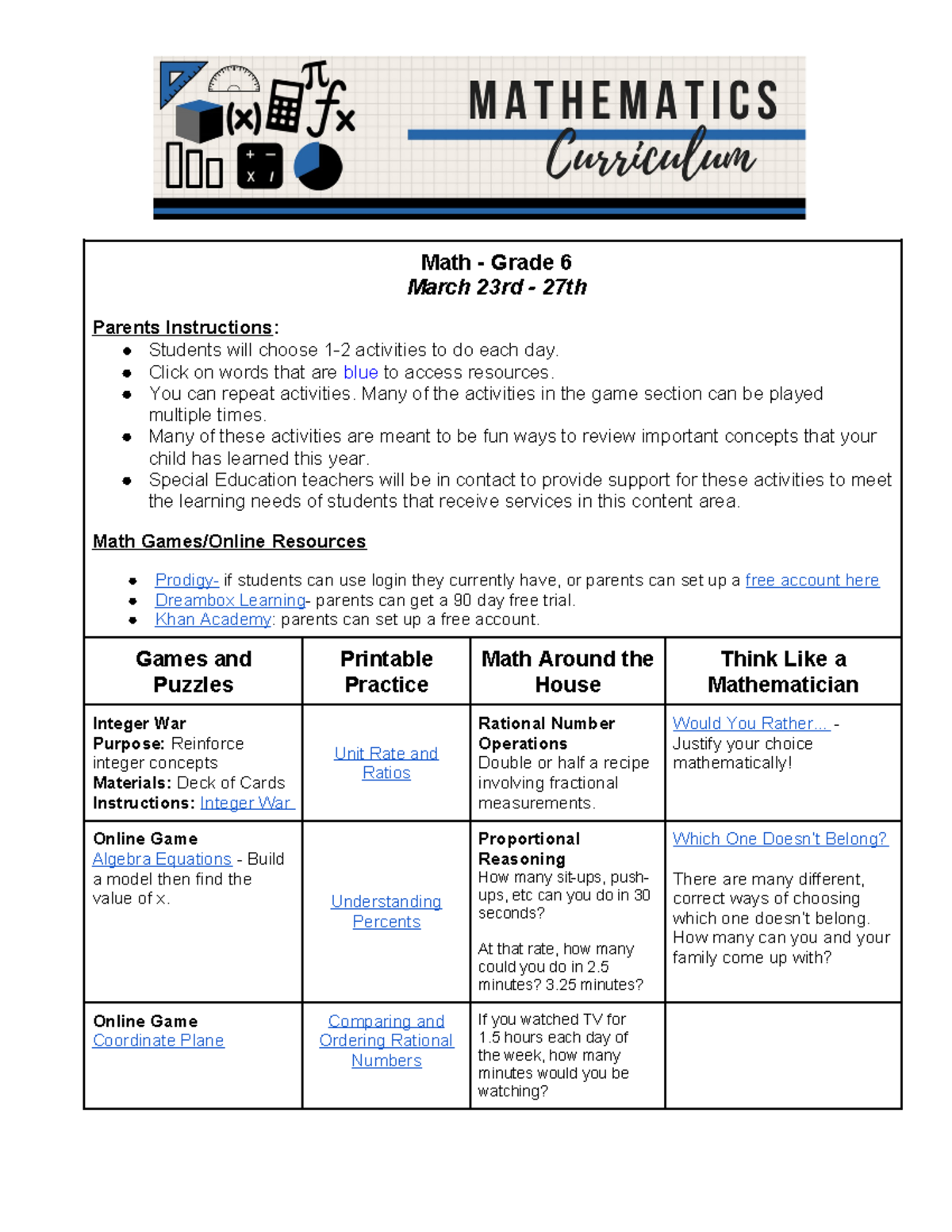 6th Grade - Math Resources for 3 23-3 27 (1) (1) 2 - Math - Grade 6 ...