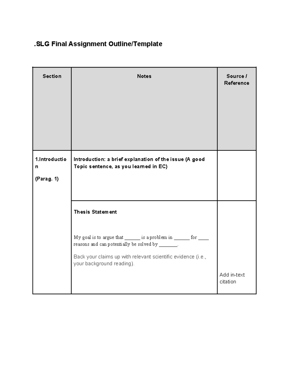 Final Assignment Structure Slg Final Assignment Outlinetemplate Section Notes Source
