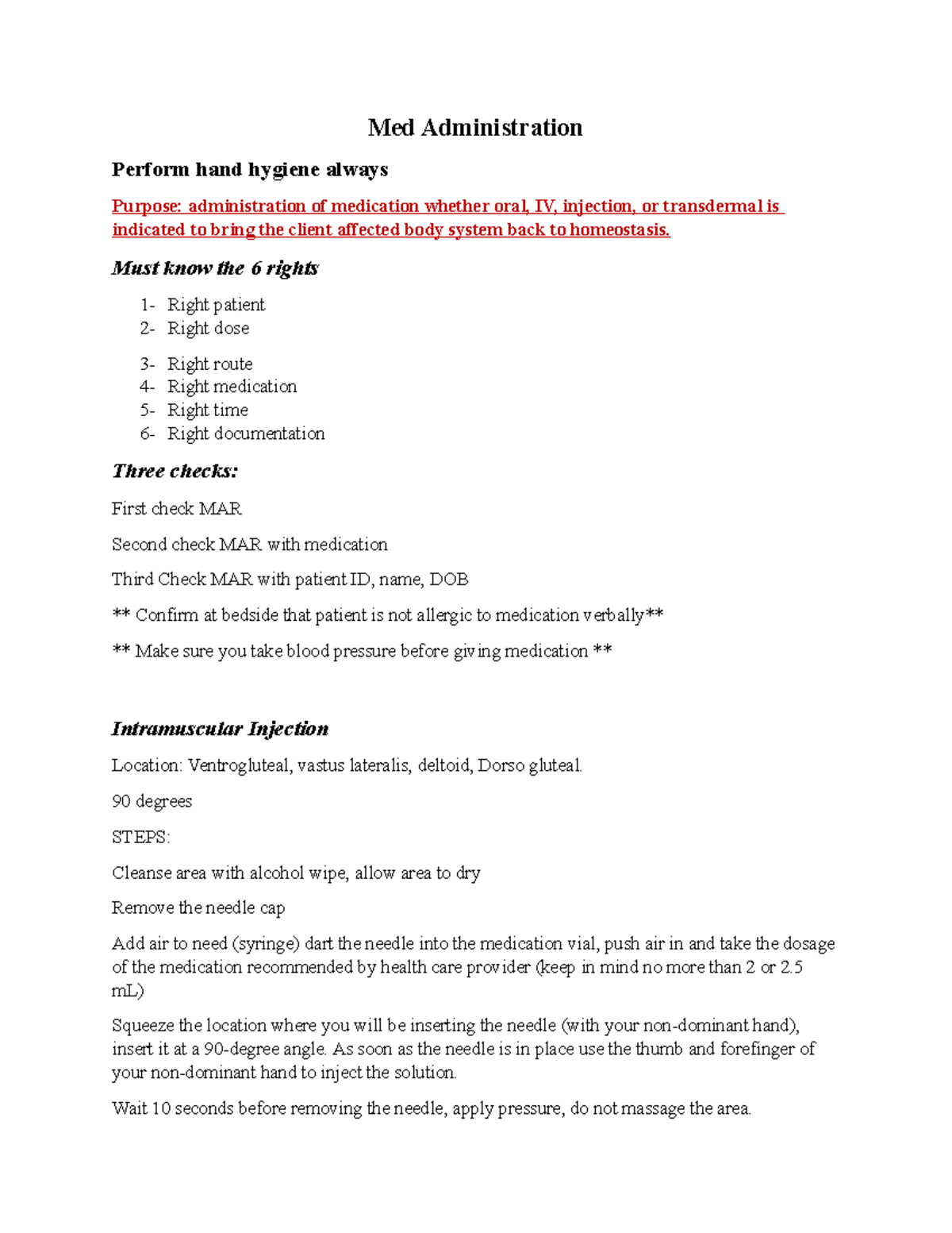 Document 29 - Medication - Med Administration Perform hand hygiene ...