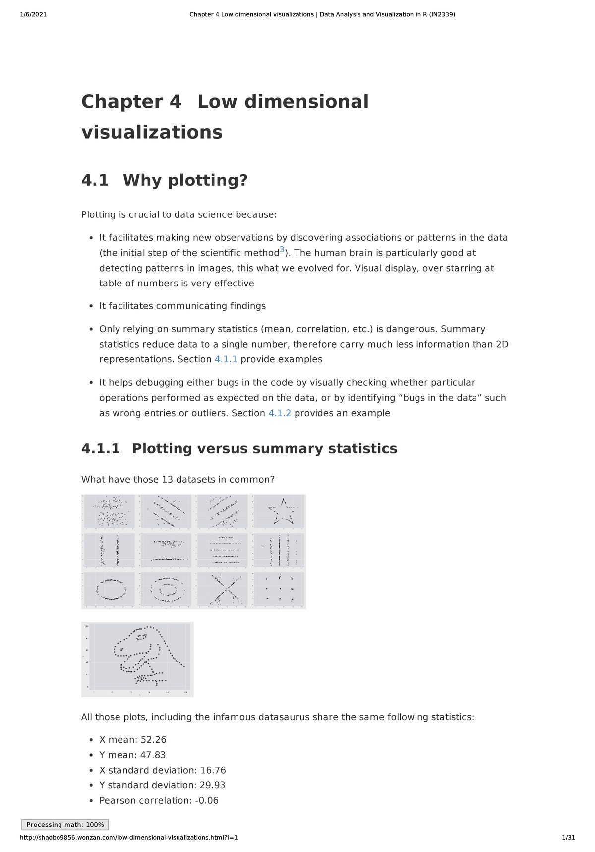 Chapter 4 Low dimensionalvisualizations - Chapter 4 Low dimensional ...