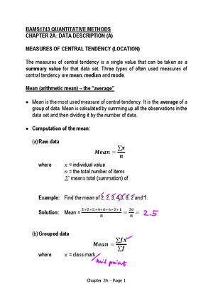 Chapter 3 - Probability - BAMS17 4 3 QUANTITATIVE METHODS CHAPTER 3: PROBABILITY TERMS USED IN ...