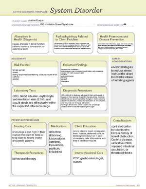SYS DIS - UTI - ATI System Disorder form - Completed on UTI - ACTIVE ...