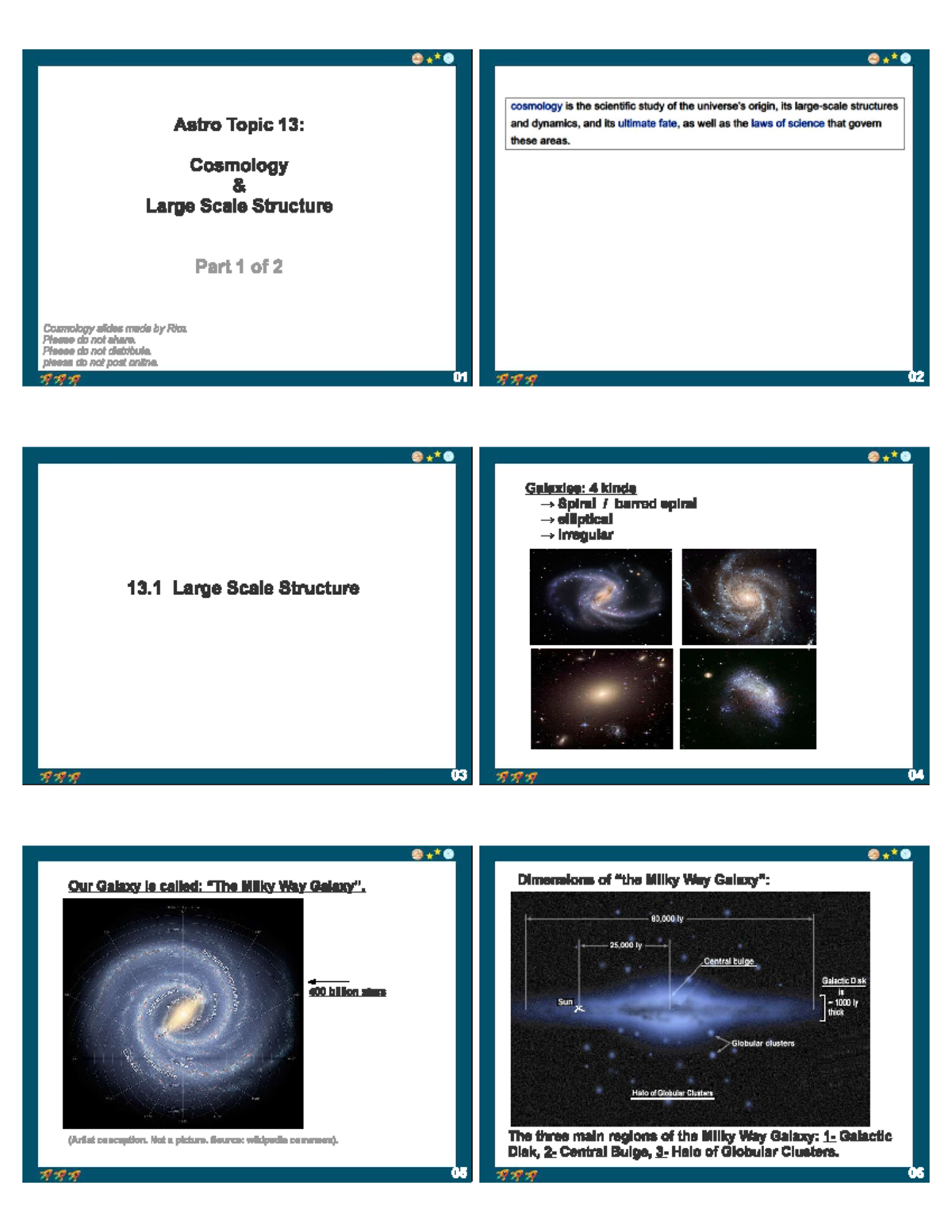 Topic 13 Slides Part1of2 - cosmology is the scientific study of the ...