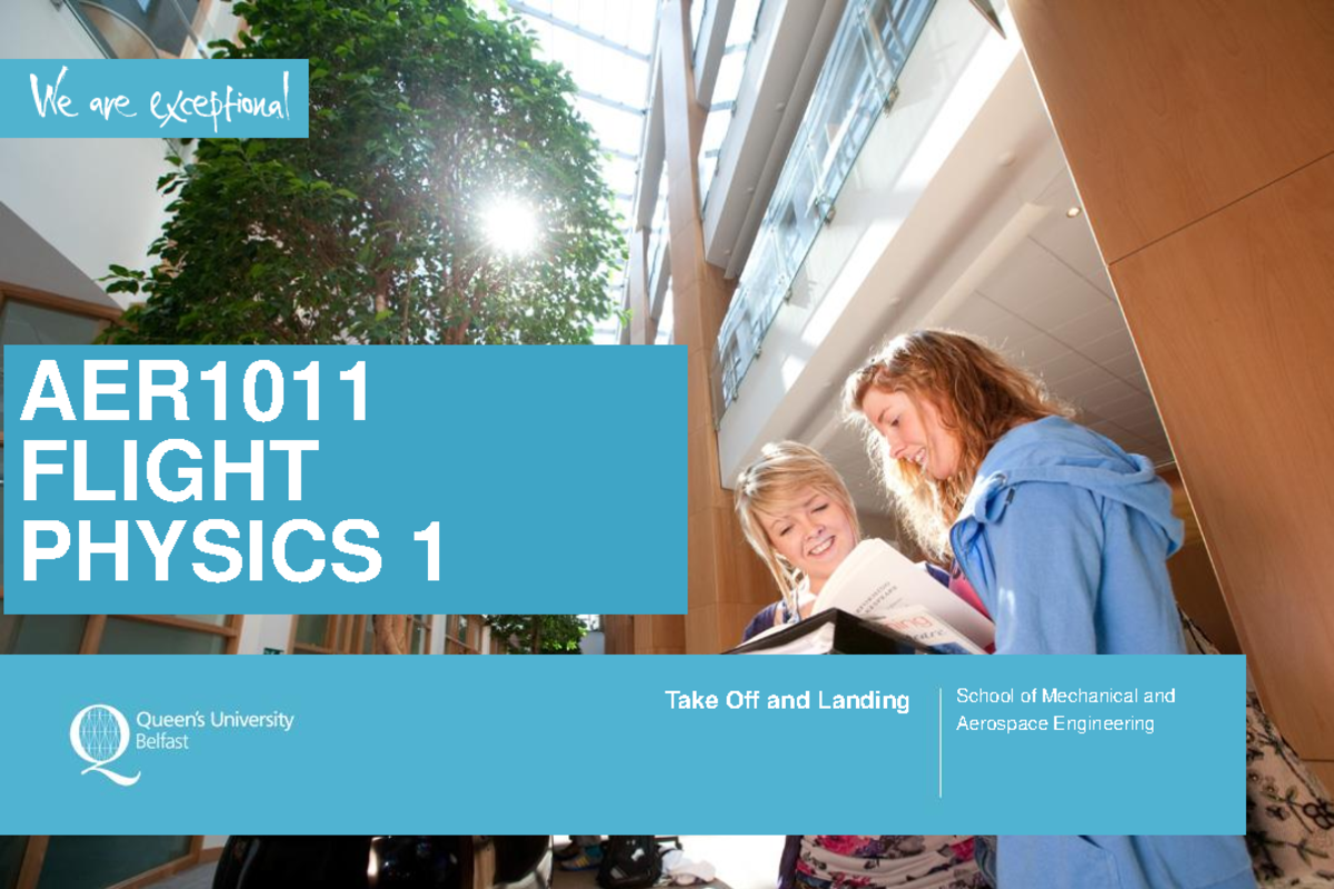 Lecture 9 - Take Off and Landing - AER FLIGHT PHYSICS 1 Take Off and ...