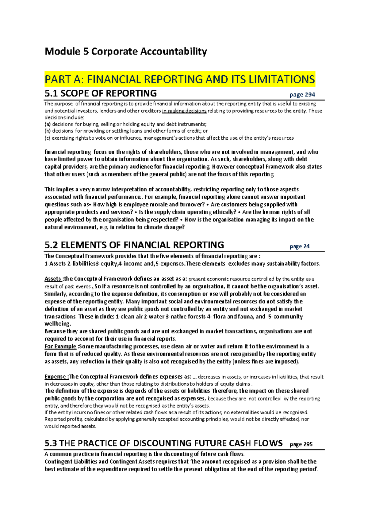 S2 2022 - CPA Australia Ethics AND Governance Module 5 Notes - Module 5 ...