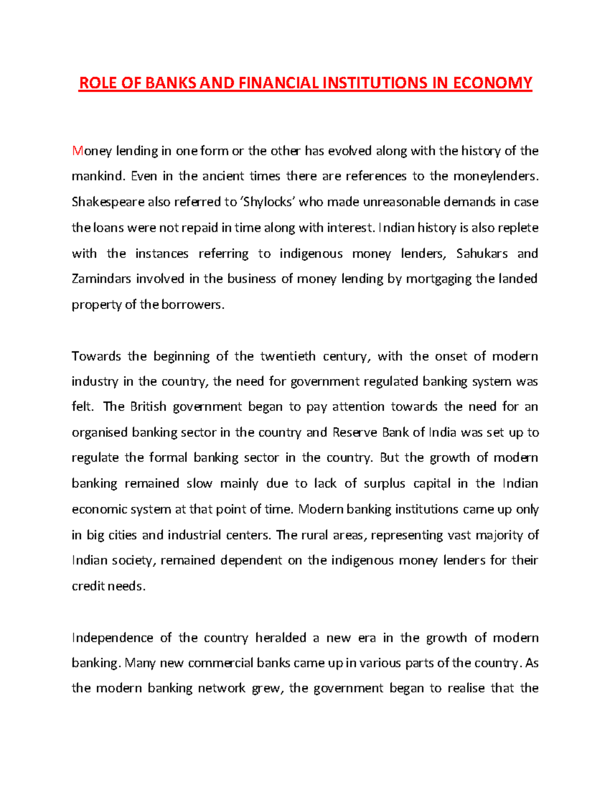 2010 3425 Role of Banks and Financial Institutions in Economy - ROLE OF ...