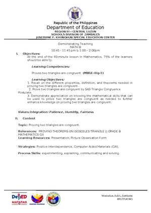 Solving Routine and Non routine Problems - SEMI-DETAILED LESSON PLAN IN MATHEMATICS 6 Teacher ...