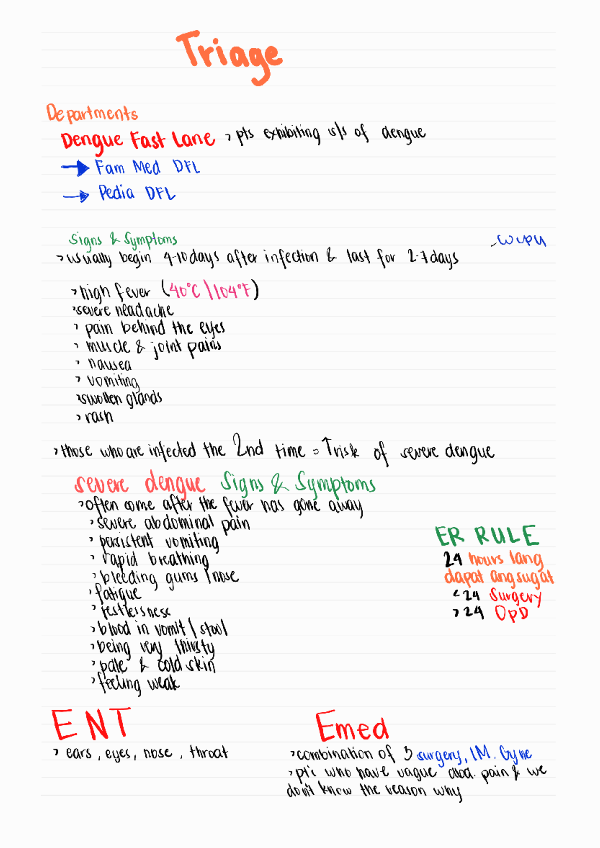 Triage, Emergency Nursing - Triage Departments Dengue Fast lane pts ...
