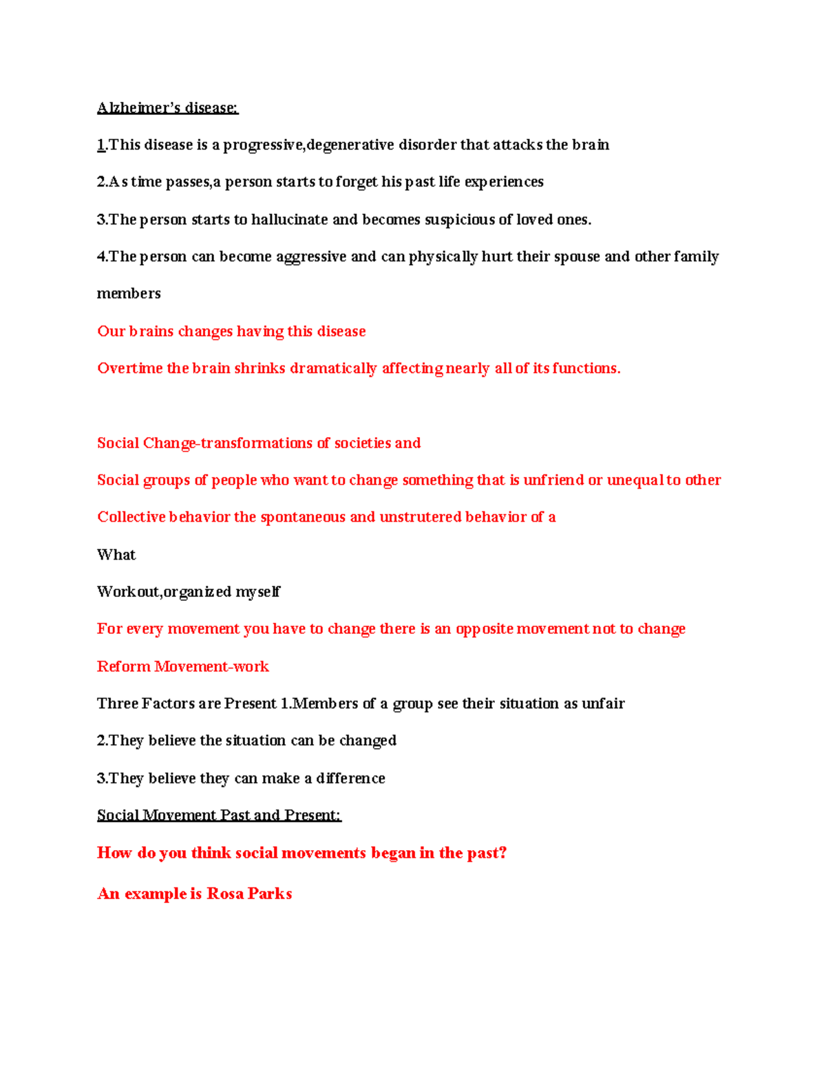 Chapter 12 PT7 - notes - Alzheimer’s disease: 1 disease is a ...