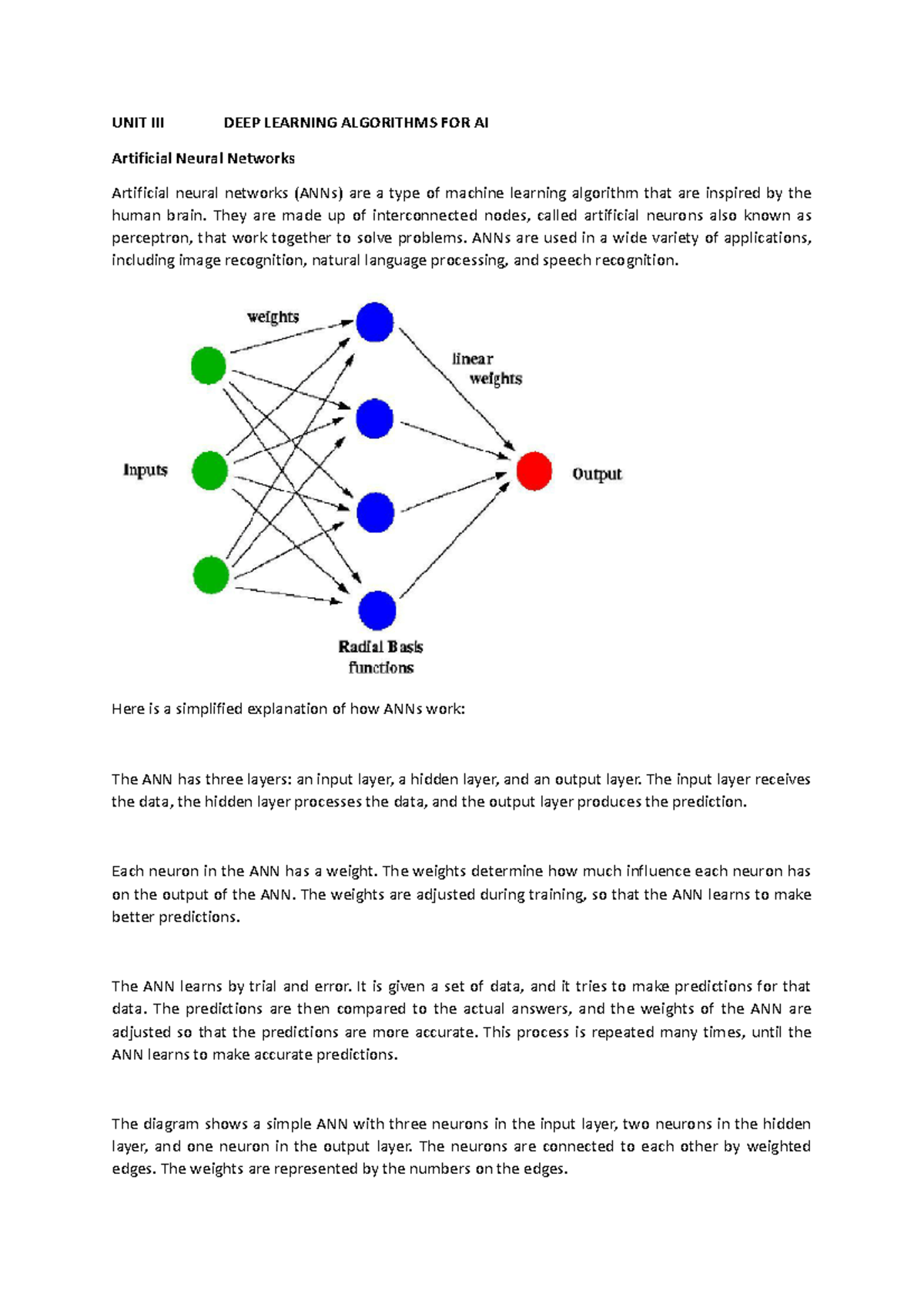 4th Year Deep Learning Study Material - UNIT III DEEP LEARNING ...