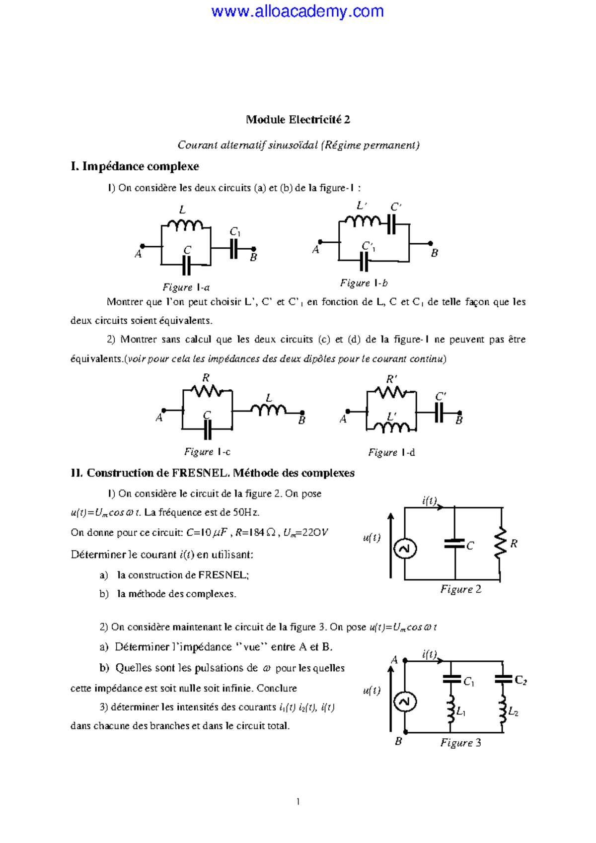 10electricité 02 TD 08(www - Module Electricité 2 Courant alternatif ...