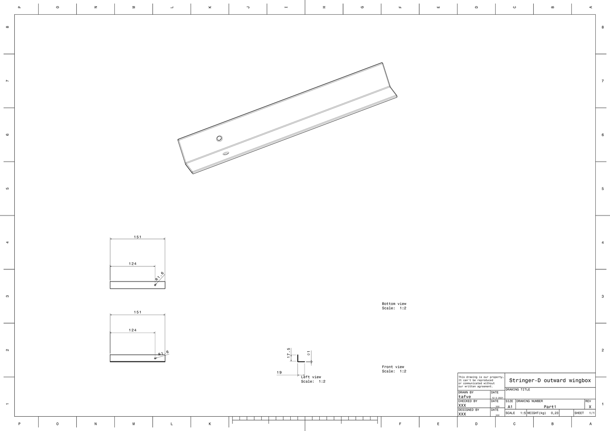 Stringer-D outward drawing - P O N M L K F E D C B A P O N M L K J I H ...