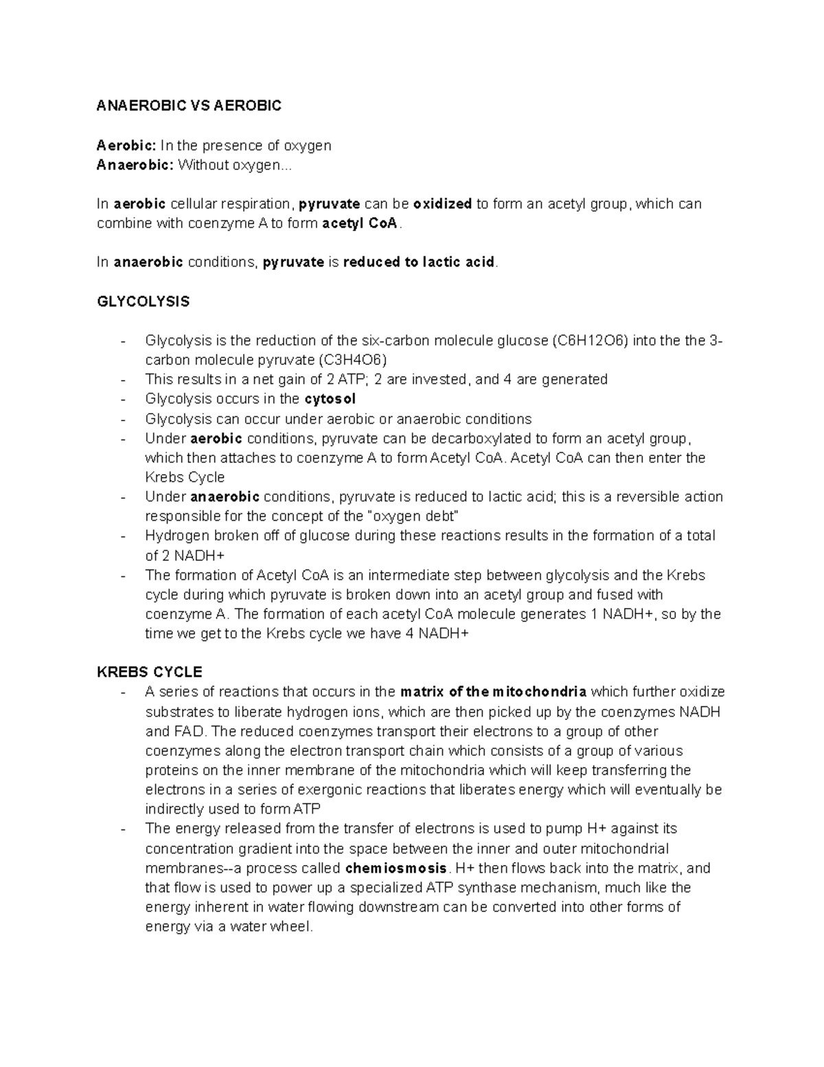 Chapter 25 Review Packet - ANAEROBIC VS AEROBIC Aerobic: In the ...