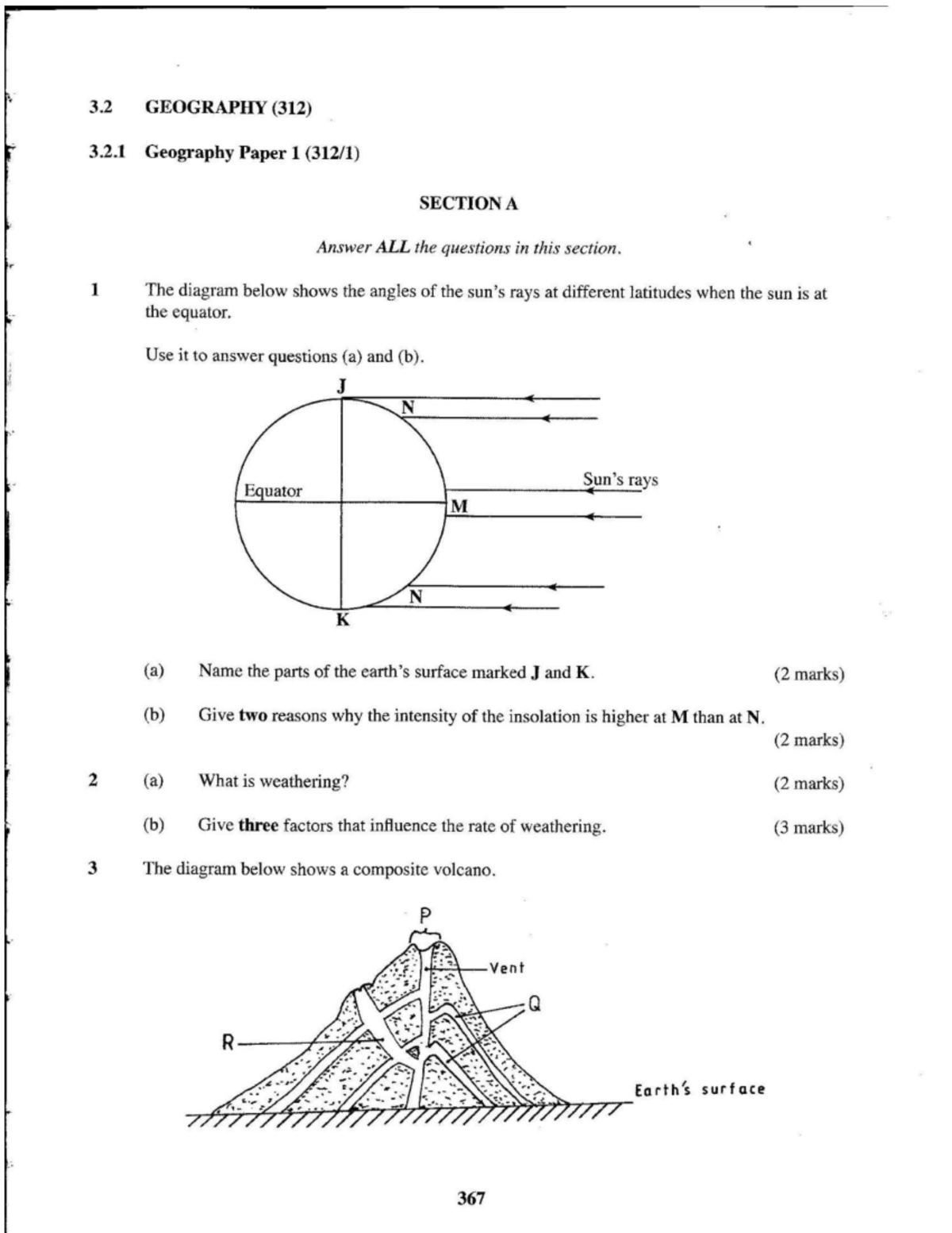 KCSE 2010 TO 2018 QP - K.C.S GEOGRAPHY 2012 PAPER 1 SECTION A Answer ...