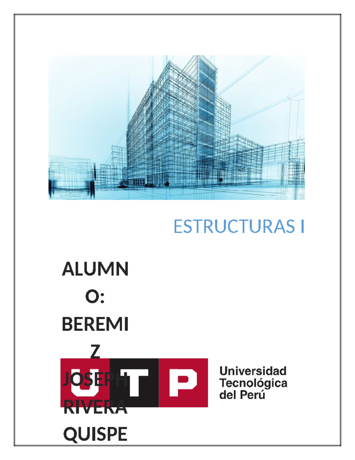 Construccion i semana 14 - ESTRUCTURAS I ALUMN O: BEREMI Z JOSEPH ...