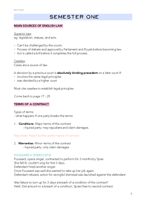 MN10442 Introduction to business law Seminar 2 Worksheet - Seminar 2 ...