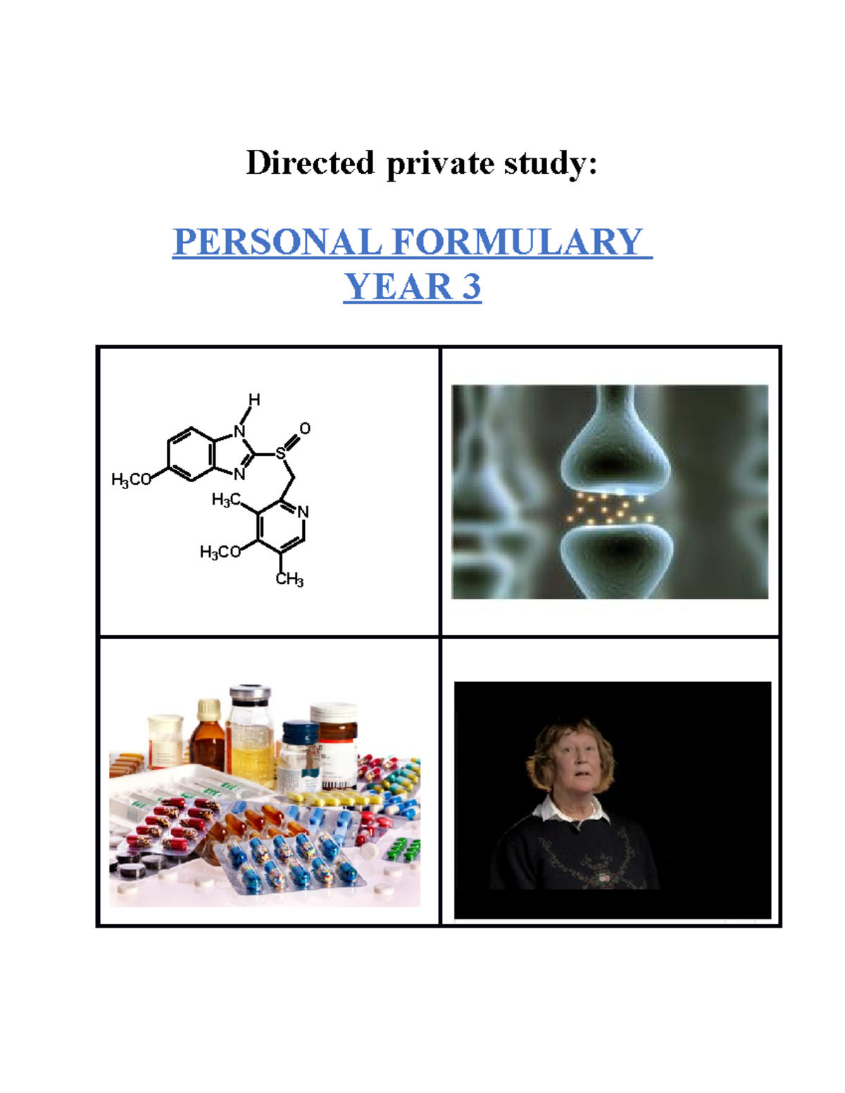 Practice work - formulary - Directed private study: PERSONAL FORMULARY ...