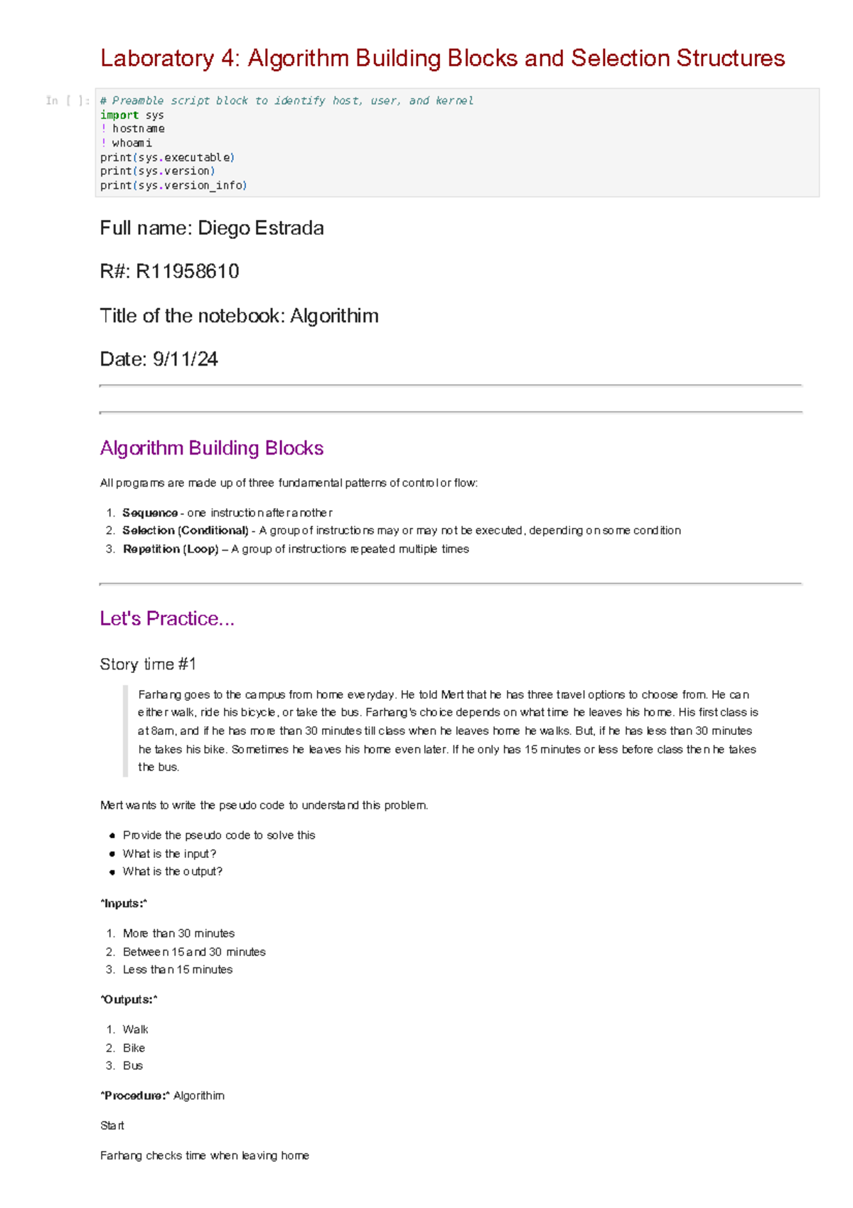 Lab004 - lab - Laboratory 4: Algorithm Building Blocks and Selection Structures Preamble script ...