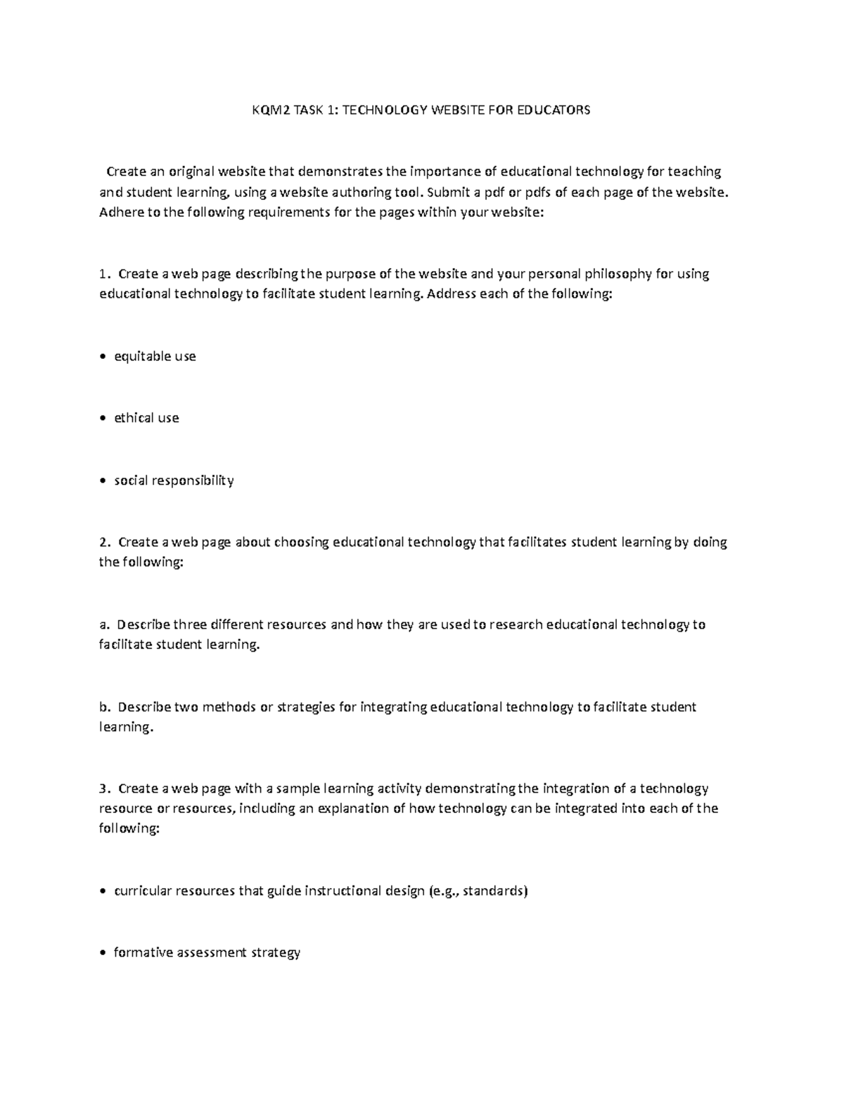 KQM2 TASK 1 - KQM2 Task 1 - KQM2 TASK 1: TECHNOLOGY WEBSITE FOR ...