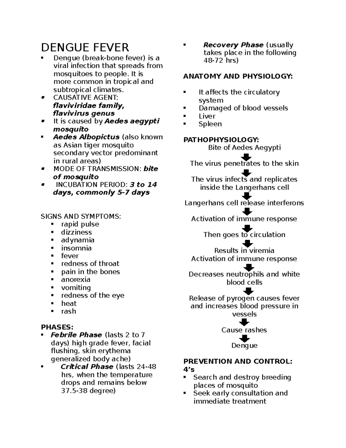 Dengue- Fever - DENGUE FEVER Dengue (break-bone fever) is a viral ...