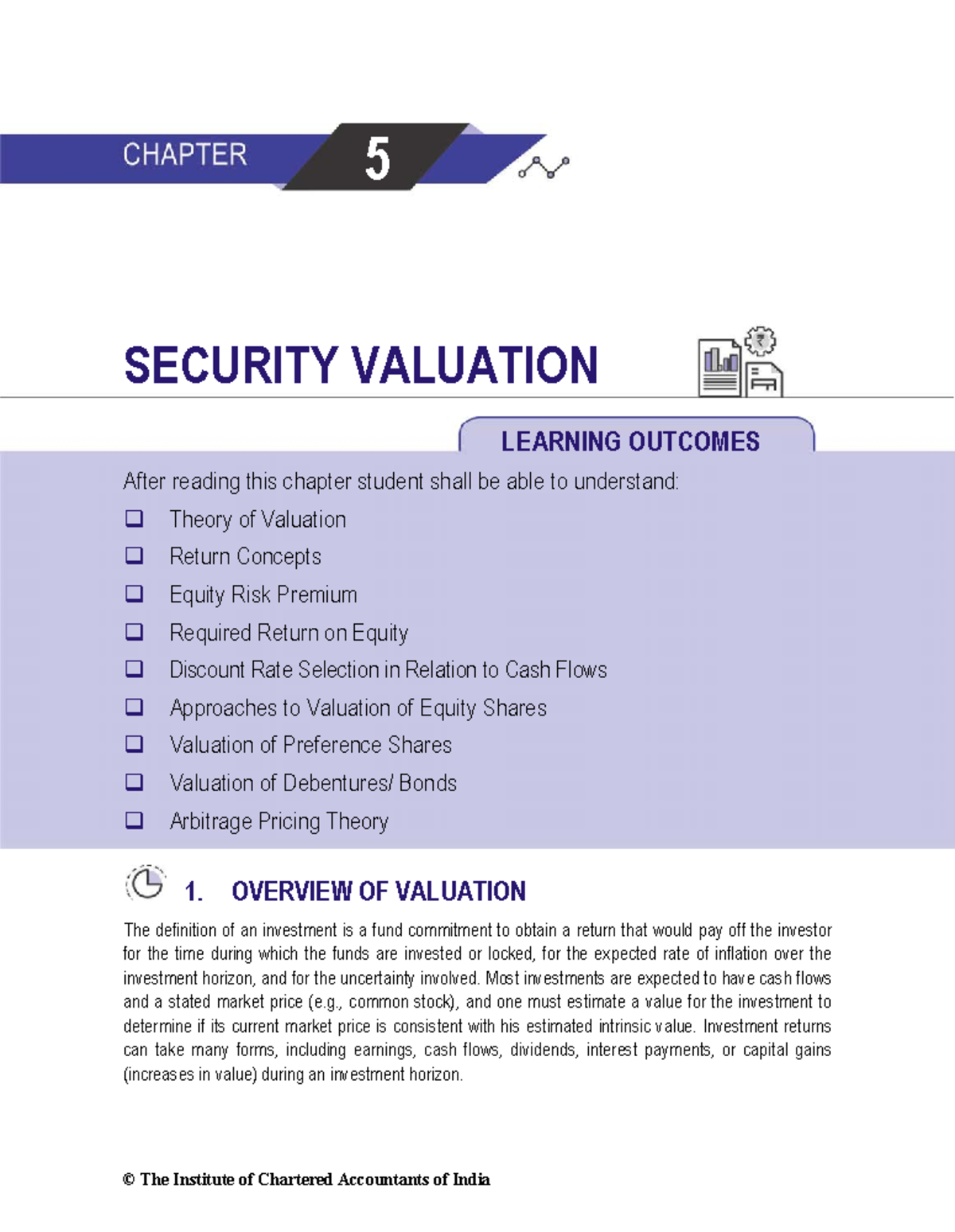 Chapter 5 - Security Valuation - Financial Reporting - ICAI - Studocu