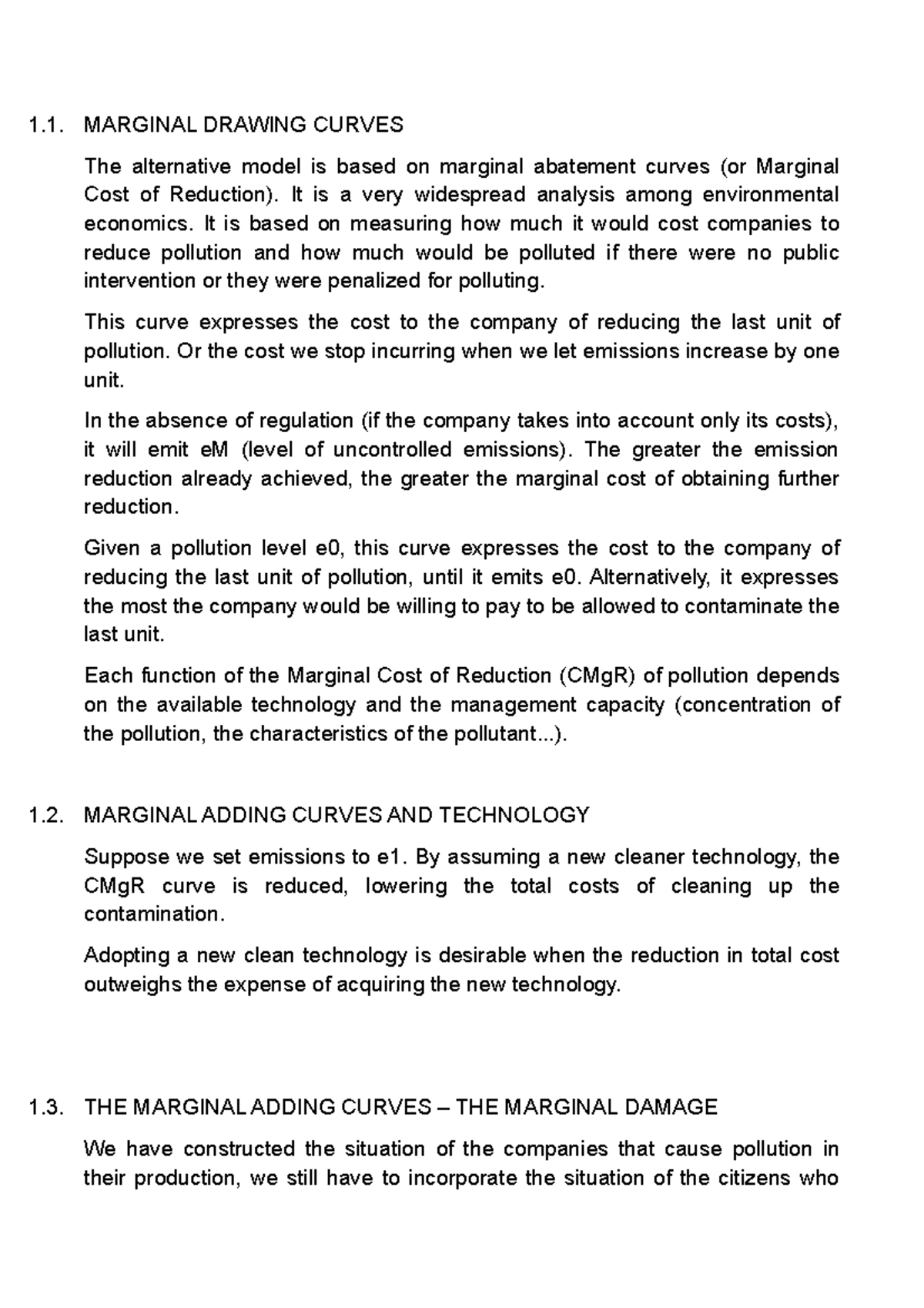 Unit 26 Introduction To Business - 1. MARGINAL DRAWING CURVES The ...