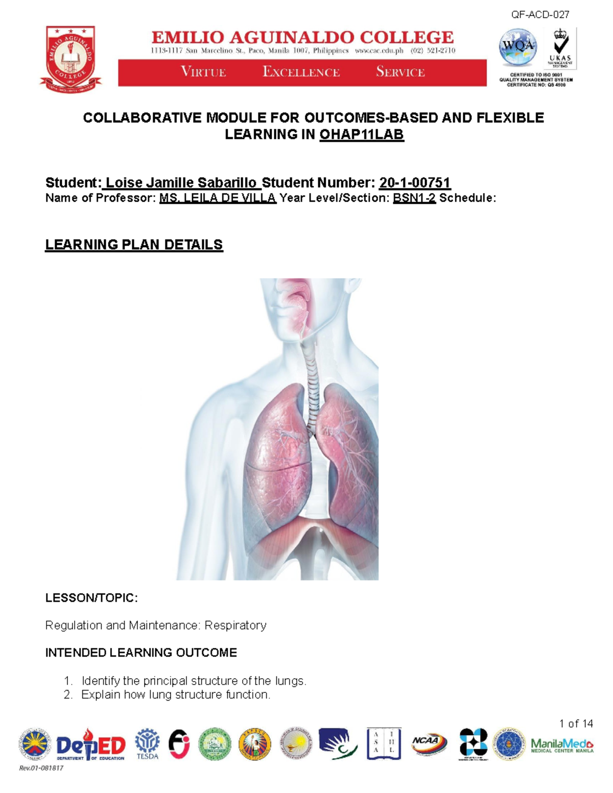 Sabarillo Module -Lab-Activity-Respiratory-EAC-M - COLLABORATIVE MODULE ...