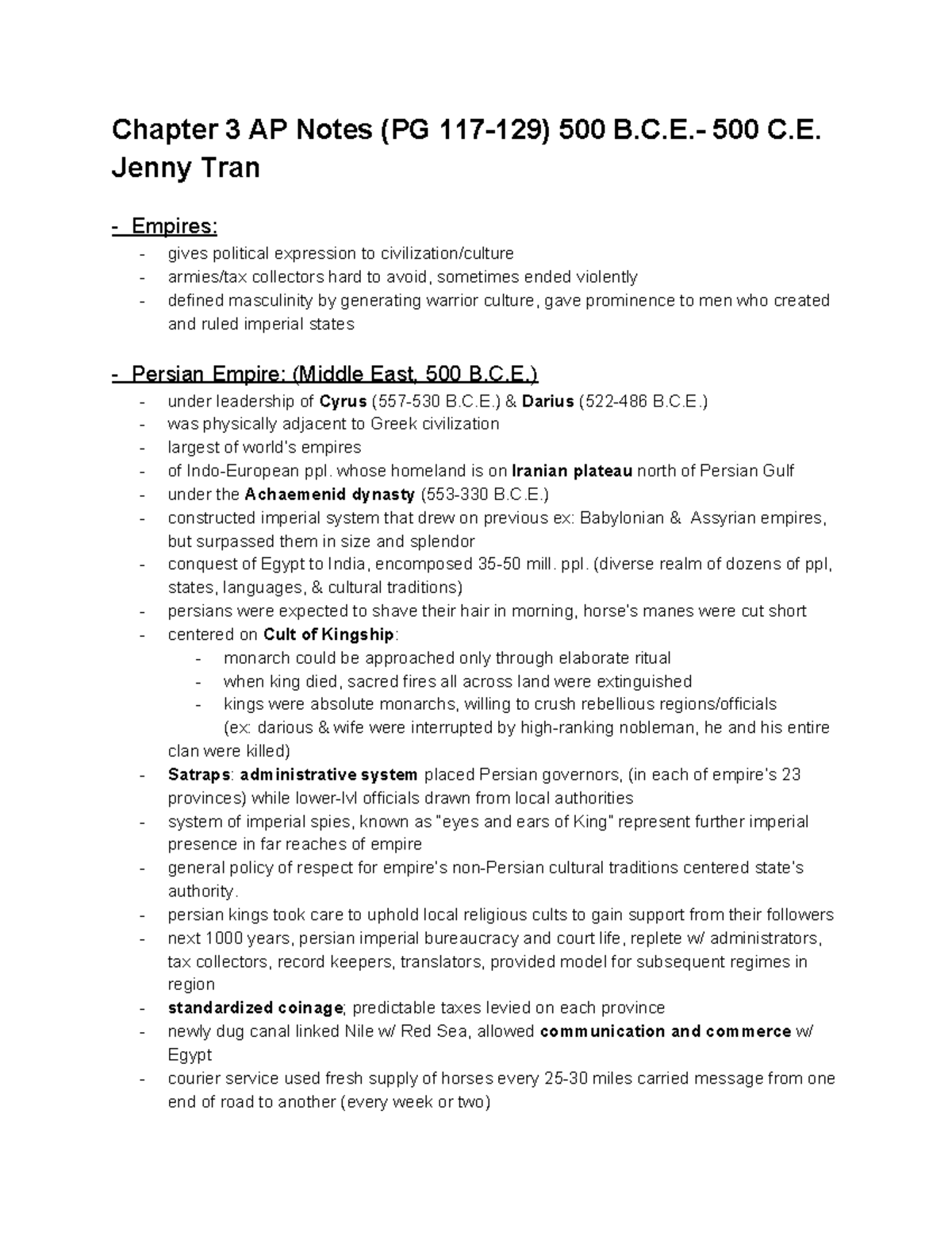 C3 (pg 117-129) - Lincoln Southeast High school AP World History ...