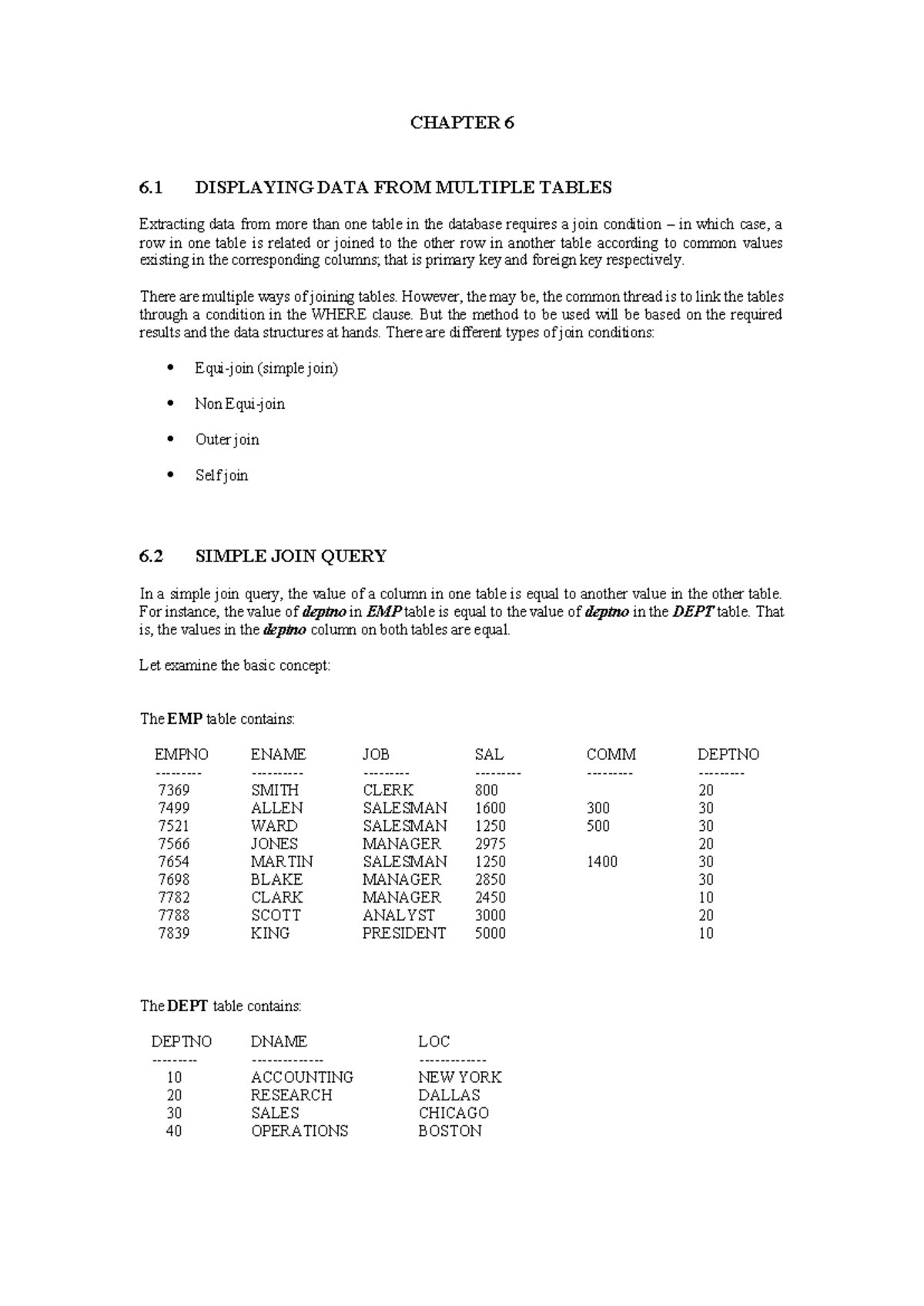 Practical Exercise 6 - Notes, chapter 6 and 5 - CHAPTER 6 6 DISPLAYING ...