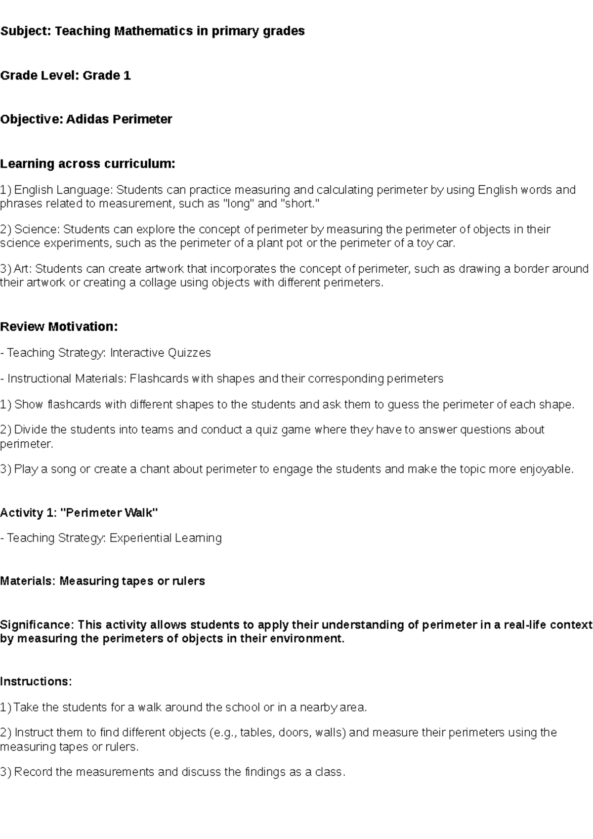 Teaching mathematics - " 2) Science: Students can explore the concept ...