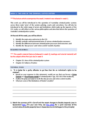 JSB173 Week 1 Tutorial - Week 1 Tutorial Assessment Notes: Should focus ...
